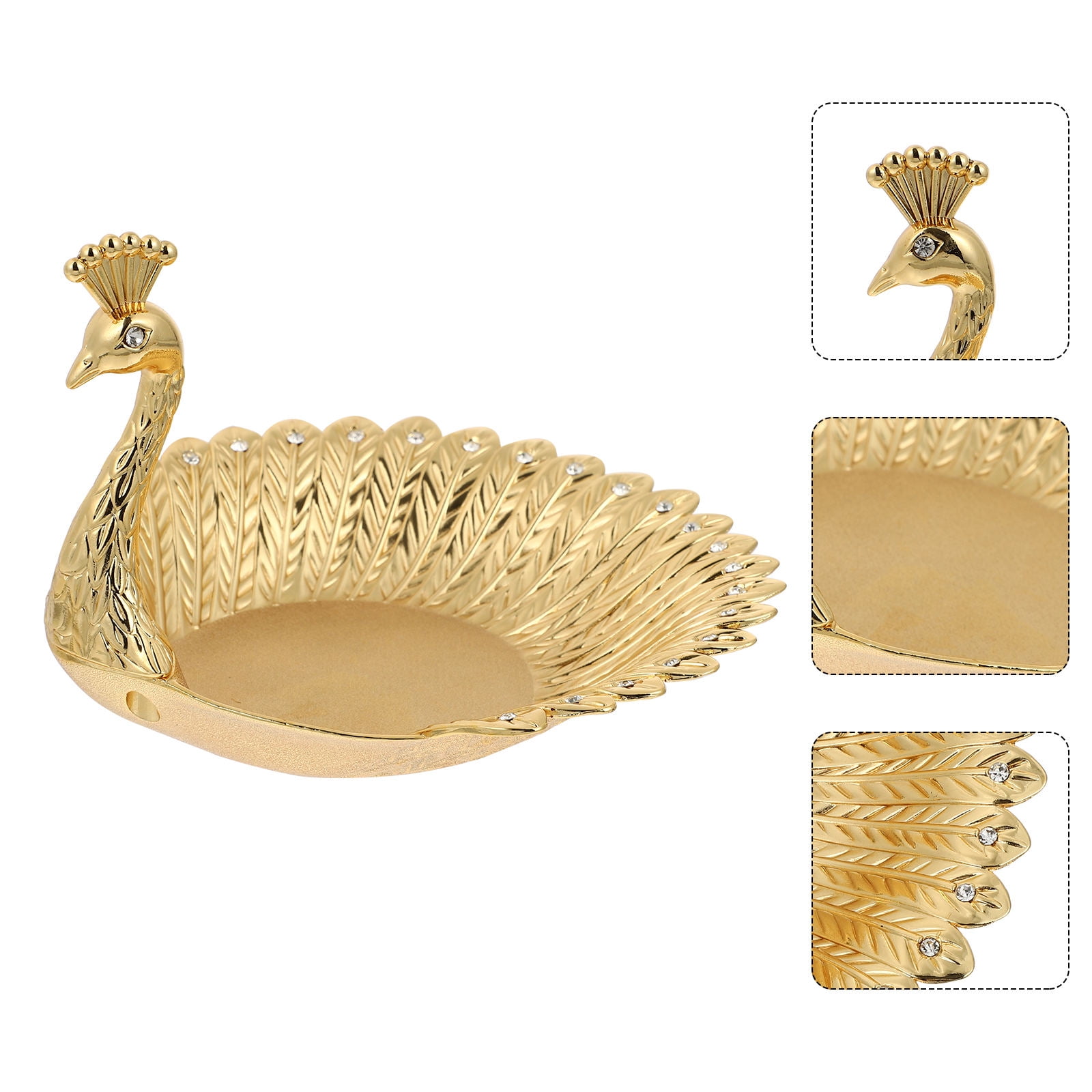 Tineasur Candy Dish For Desk Desktop Storage Golden Alloy 1Pack 6.7X6 ...