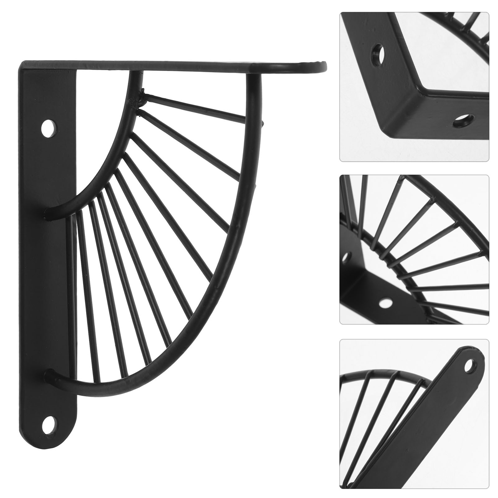 Tineasur Wall Shelf Brackets Matte Black 1 Set - Walmart.com