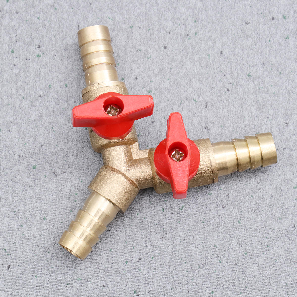 Tineasur Shut Off Hose Clamp Three-way Valve Brass Gas Control ...