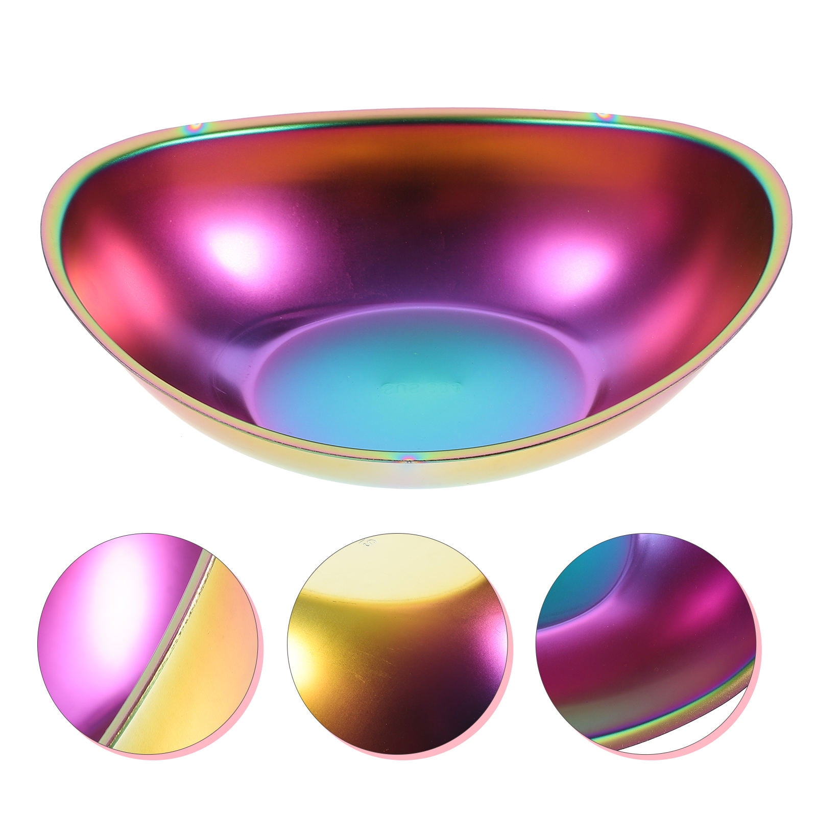 Tineasur Stainless Steel Metal Dessert Bowl Multi Color Food Storage ...