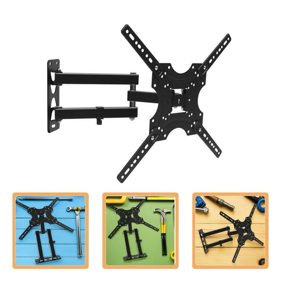 Tineasur Black Shelf Hanging Rack Adjustable Firm Stable Wall Mount for ...