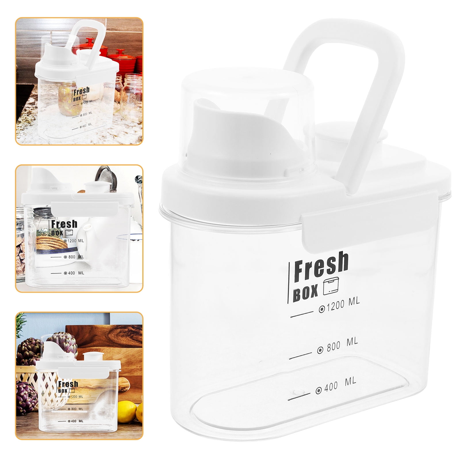 Tineasur Moisture Proof Airtight Rice Storage Container Transparent ...