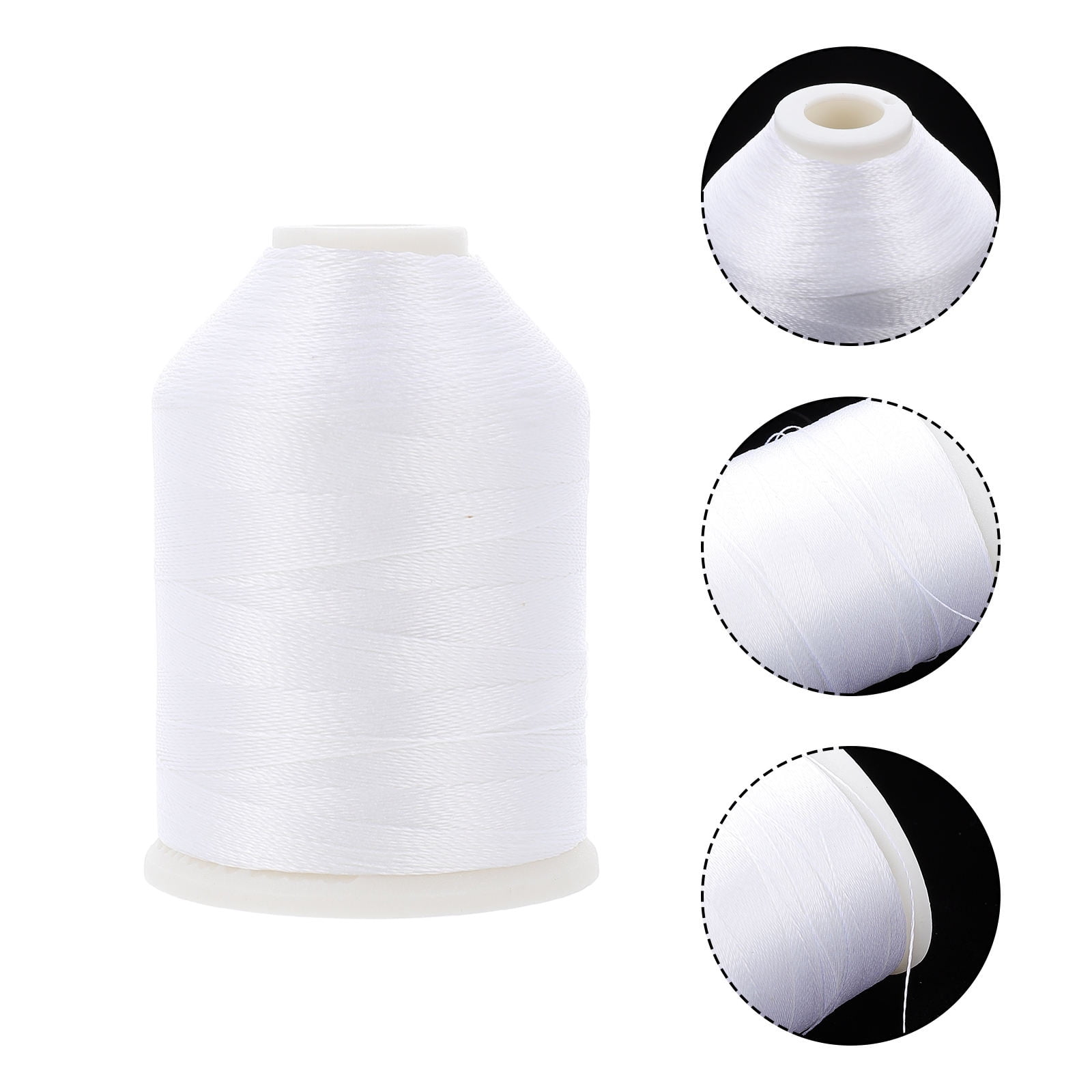 Tineasur White Polyester Sewing Threads 1 Roll for Fashion Clothing ...