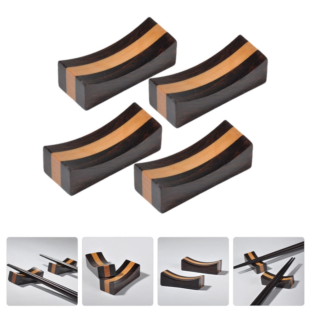 Tineasur Japanese Kitchen Tools Chopstick Holders Multi Wood 4Pcs ...