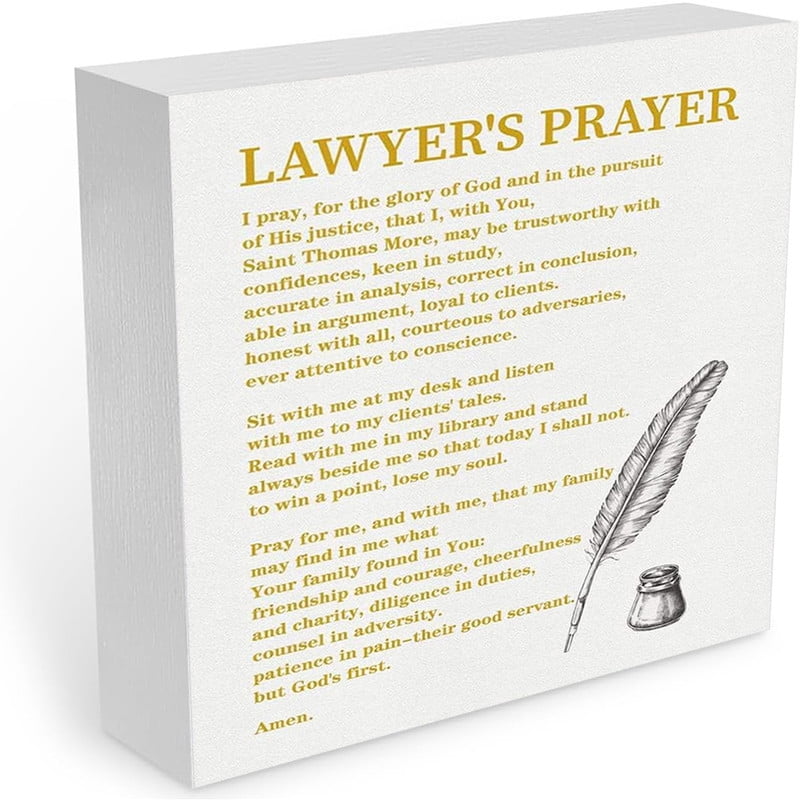 Tinfold A Lawyer's Prayer Inspirational Decor, Motivational Tabletop ...