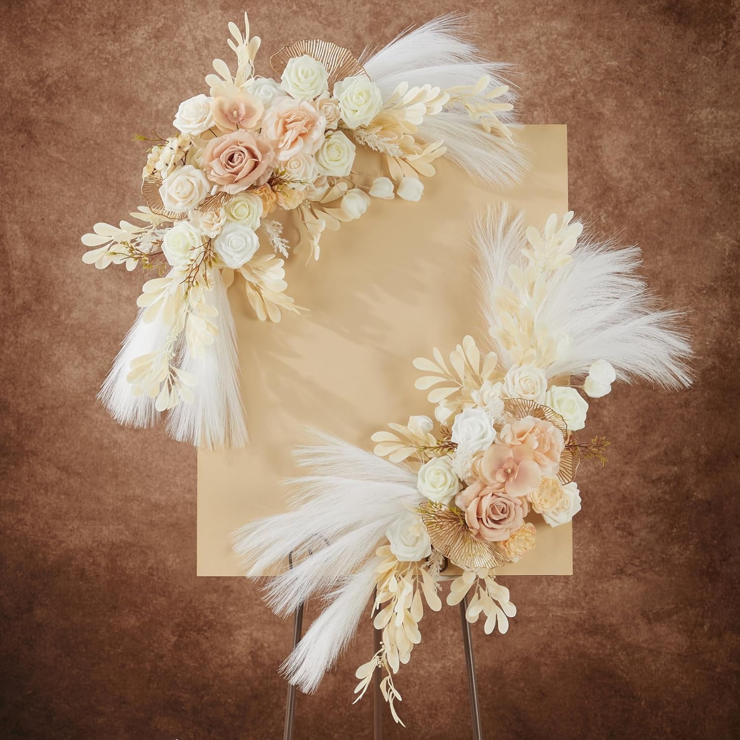 Ting's time Wedding Arch Flower Pack of 2 Artificial Silk Large Flower ...