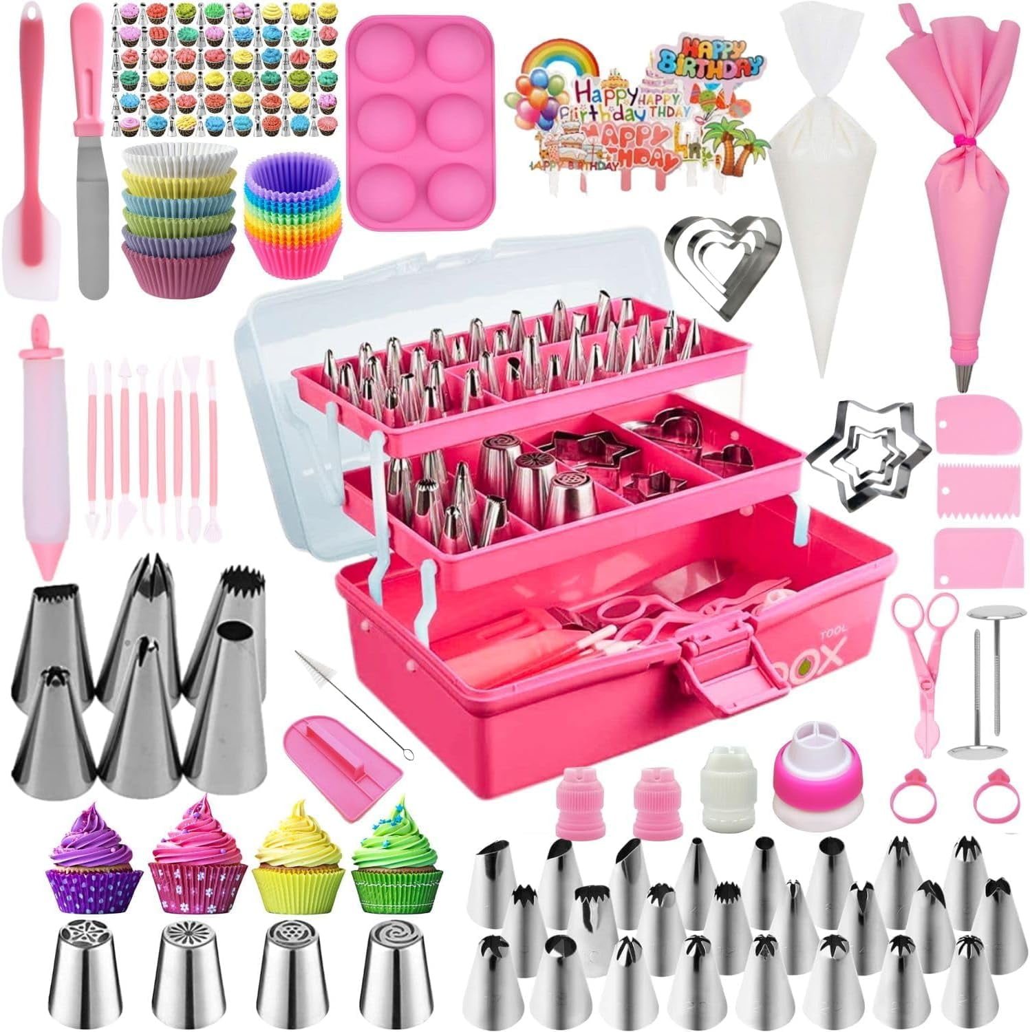 Tingjia Cake Decorating Tools Supplies Kit: 274pcs Baking Accessories ...