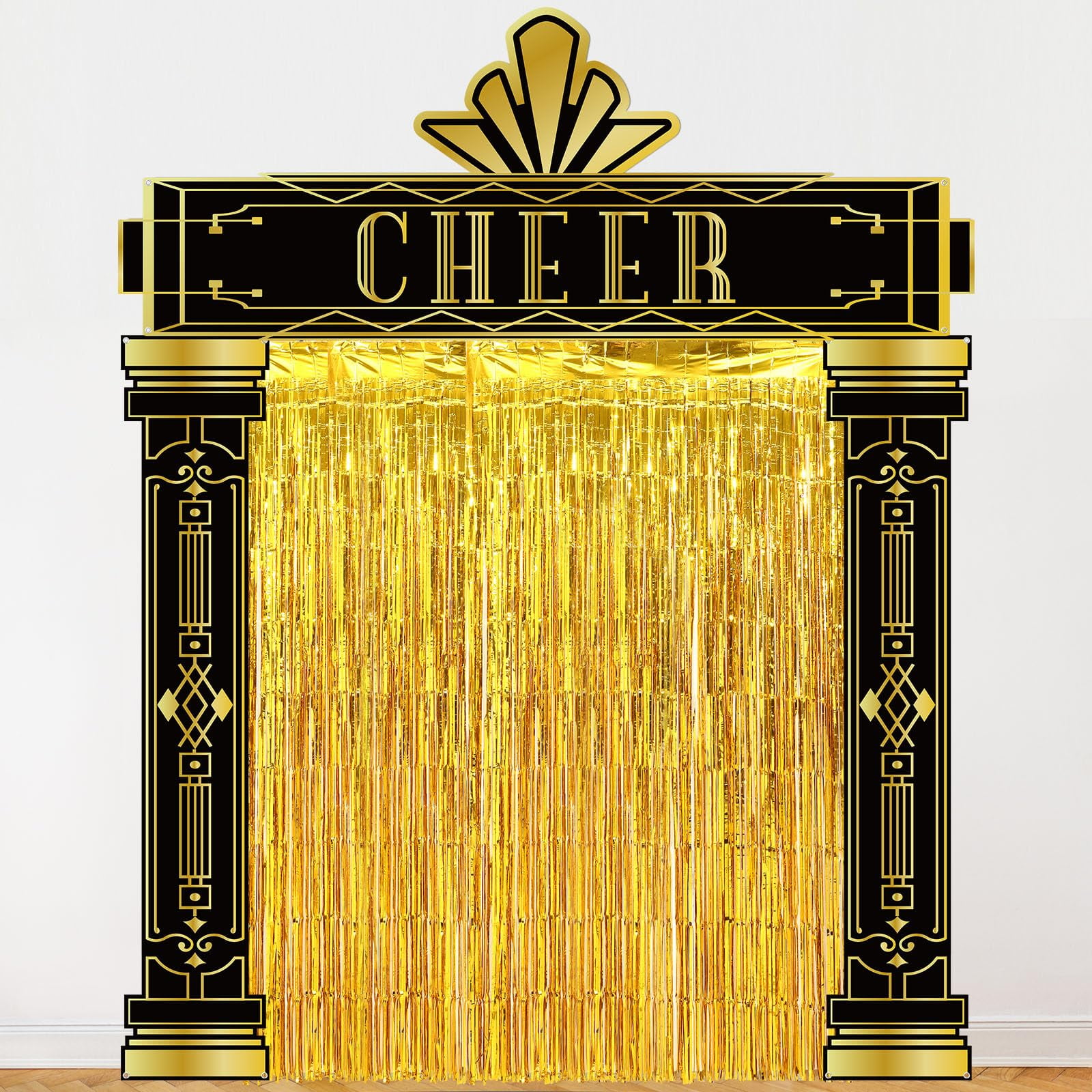 Tingjoo 6 Pcs Roaring DHF10 20s Party Decorations Set Gold Door Cover ...