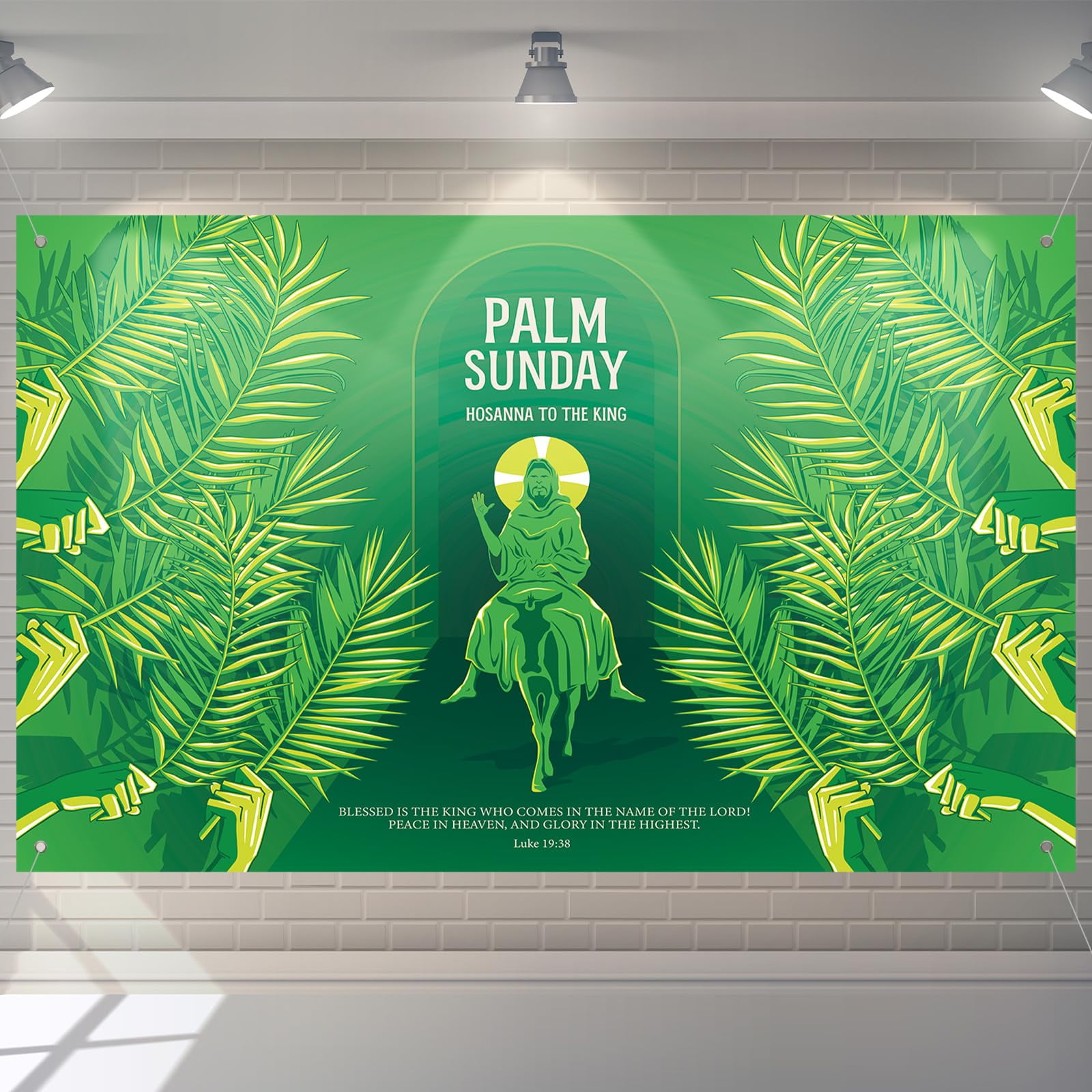 Tingjoo Palm Sunday Backdrop DHF10 Banner with Message for 71x43 Inch ...