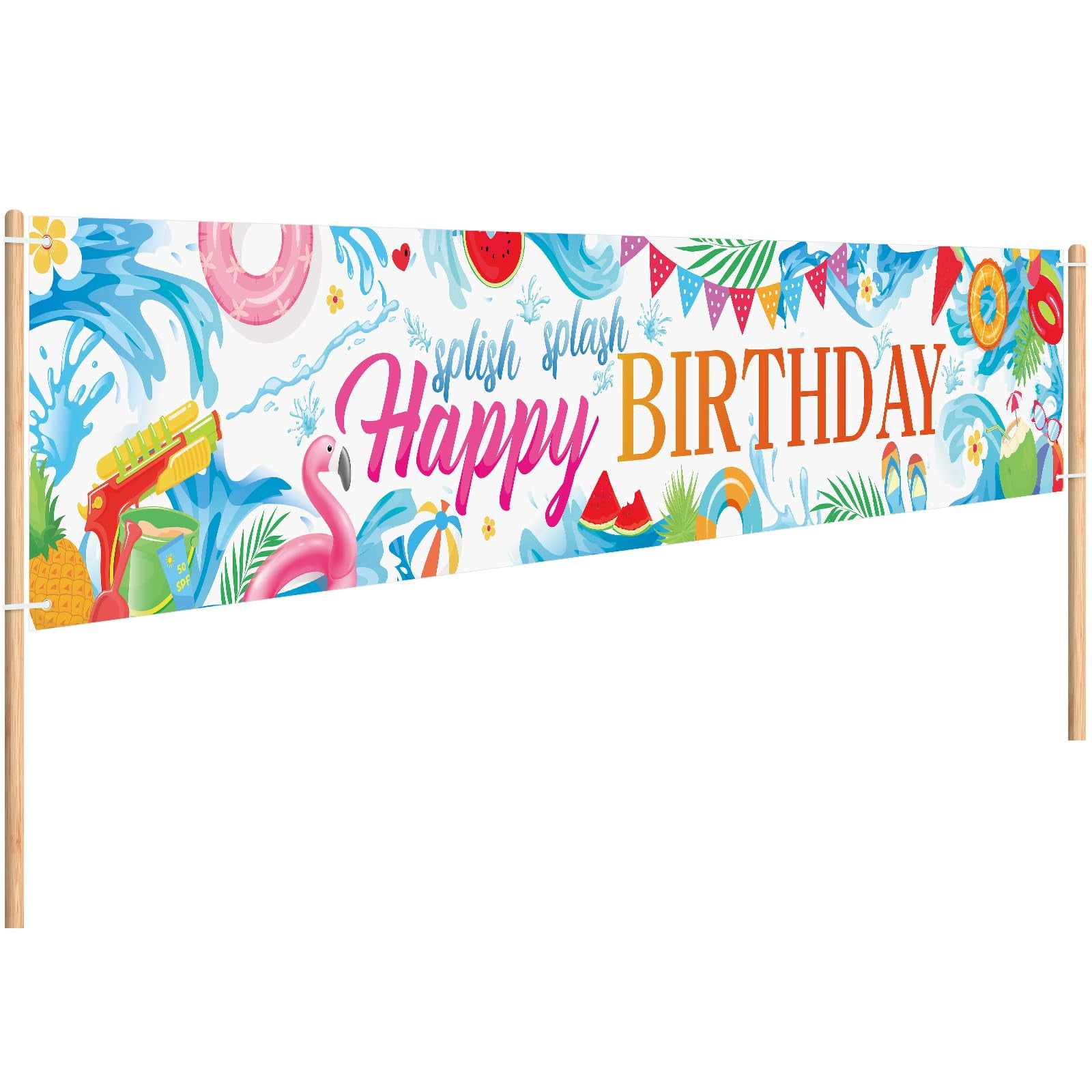 Tingjoo Splish Splash CORNET Summer Birthday Decorations Splish Splash ...