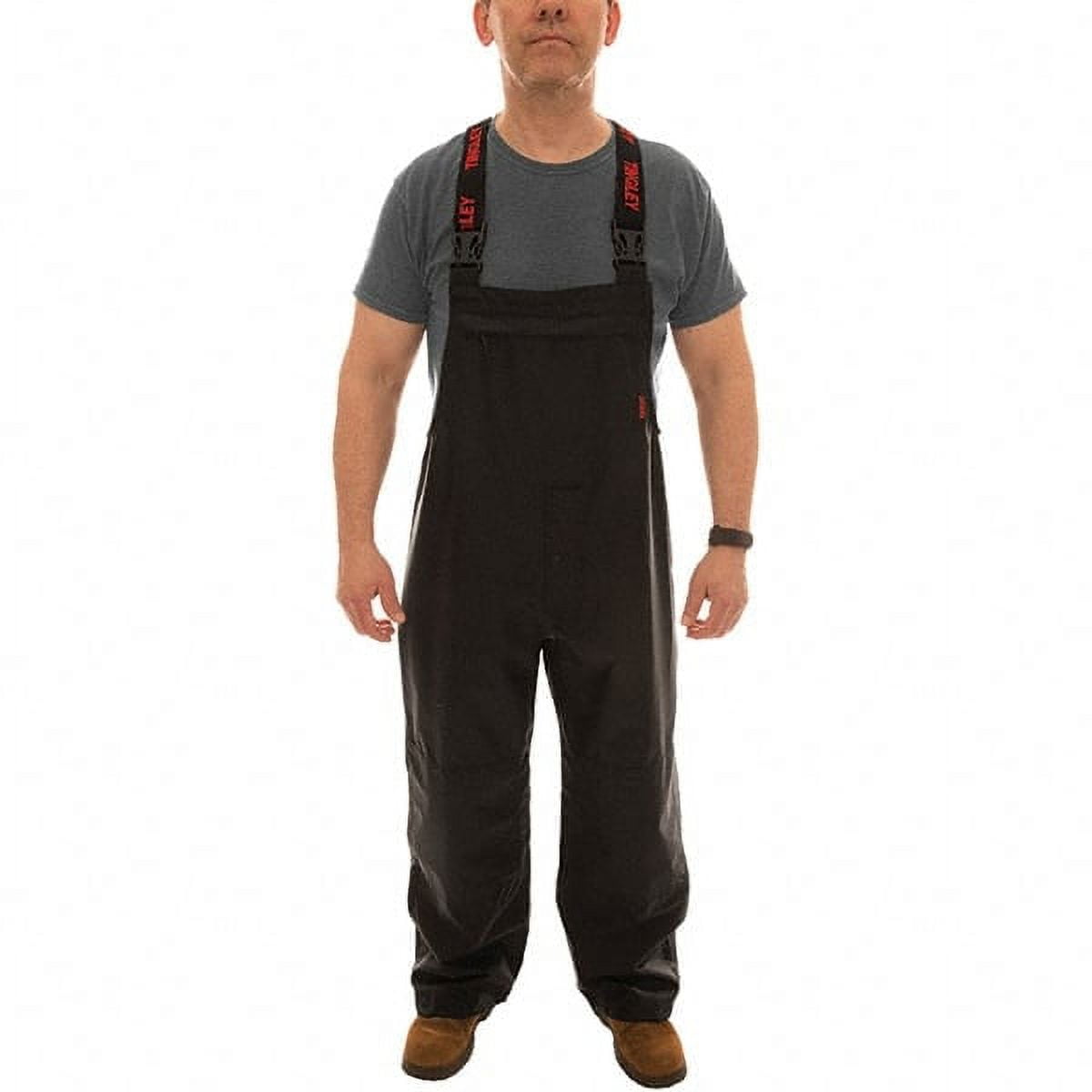 Tingley Rubber 702111139 Black Icon Bib Overalls Snap Fly Front, Large ...