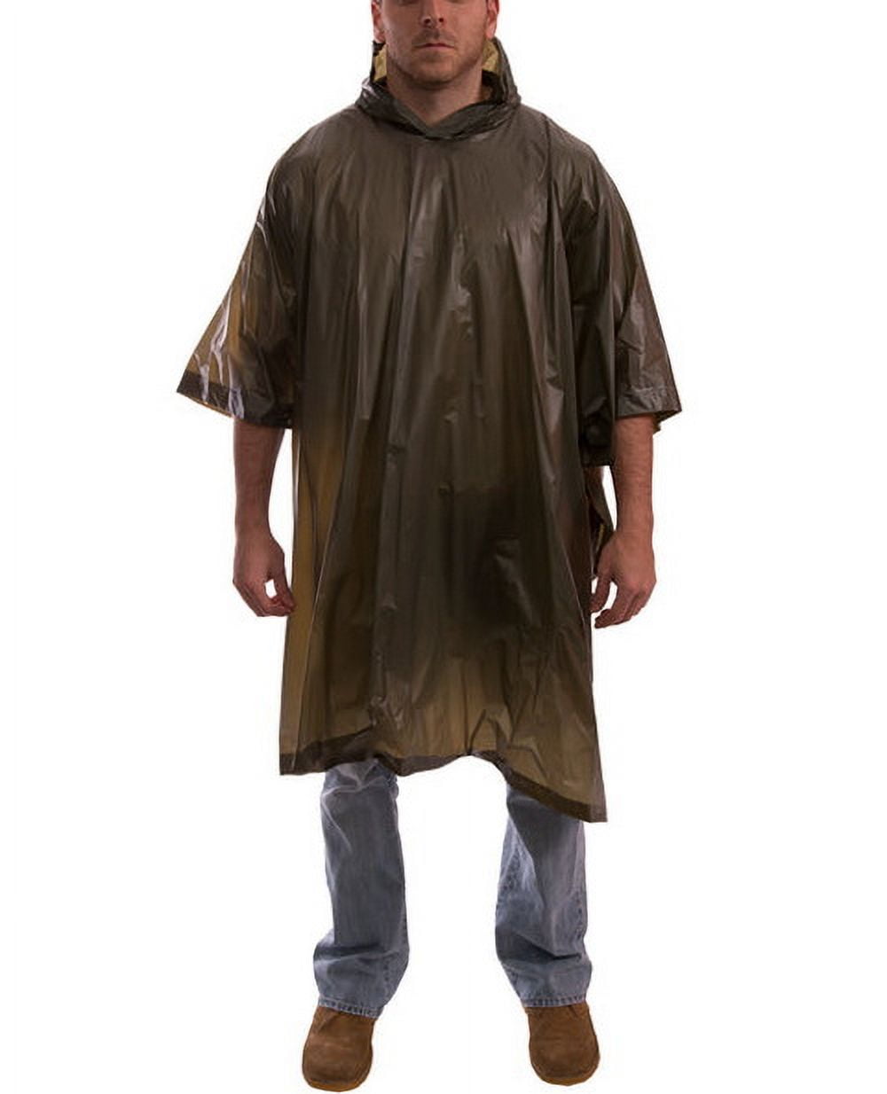 Tingley Rubber P68808 50 x 80 in. PVC Poncho- Olive Drab Green ...