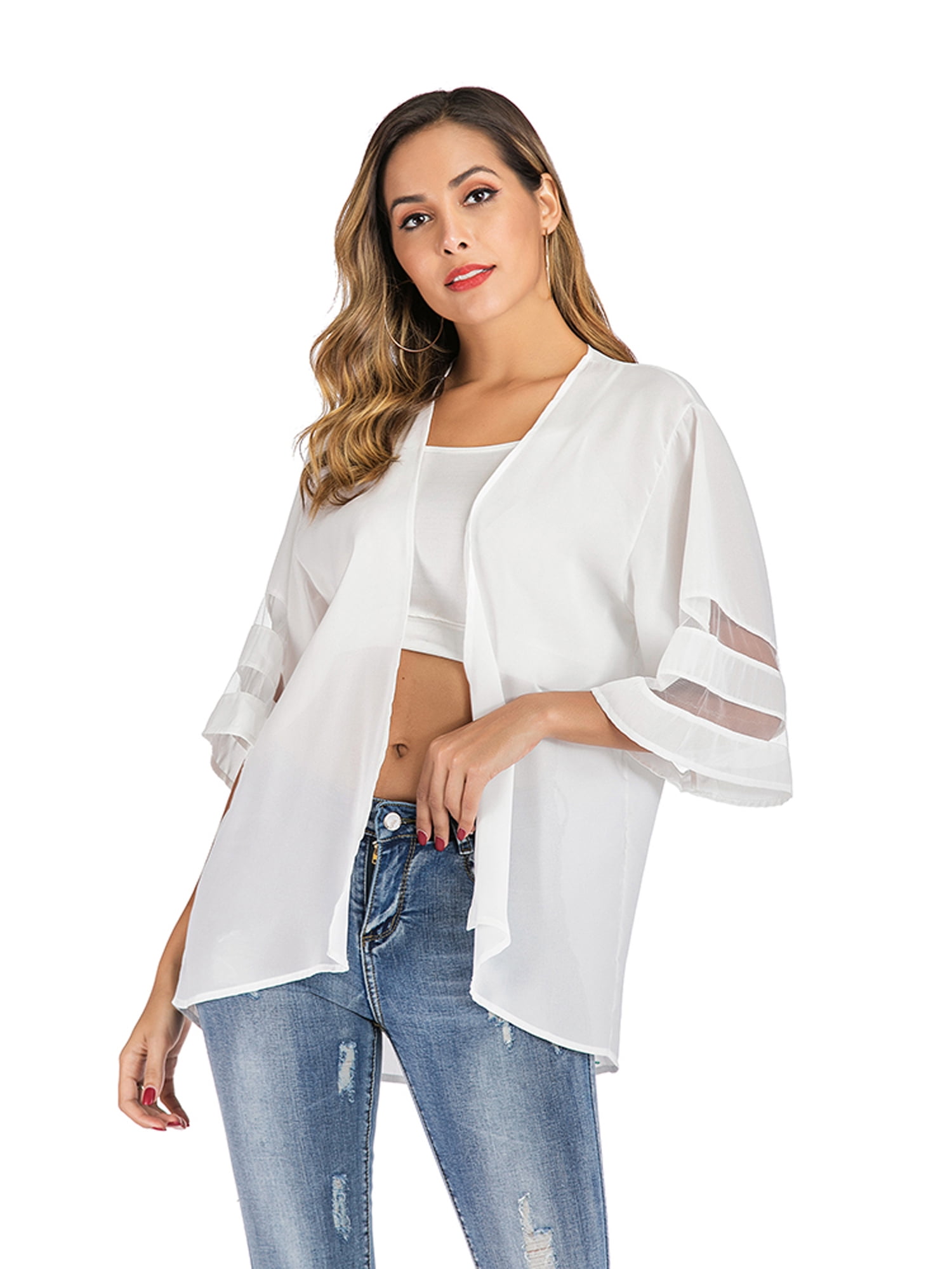 Tinglu Women Swimsuit Cover Up Beach Bikini Blouse Cardigan Bathing ...