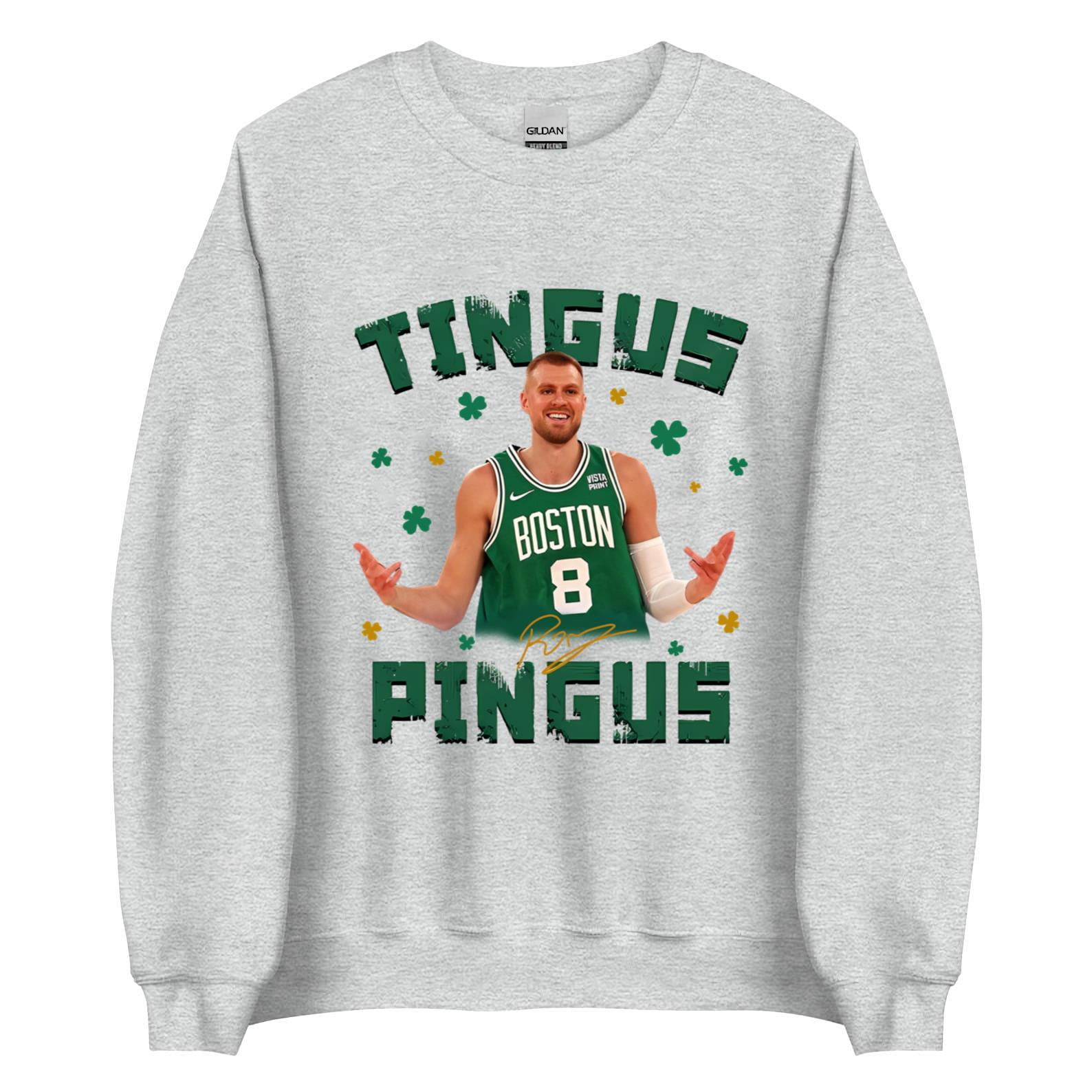Tingus Pingus Kristap Porzingis T-Shirt Boston Basketball Custom Fan ...