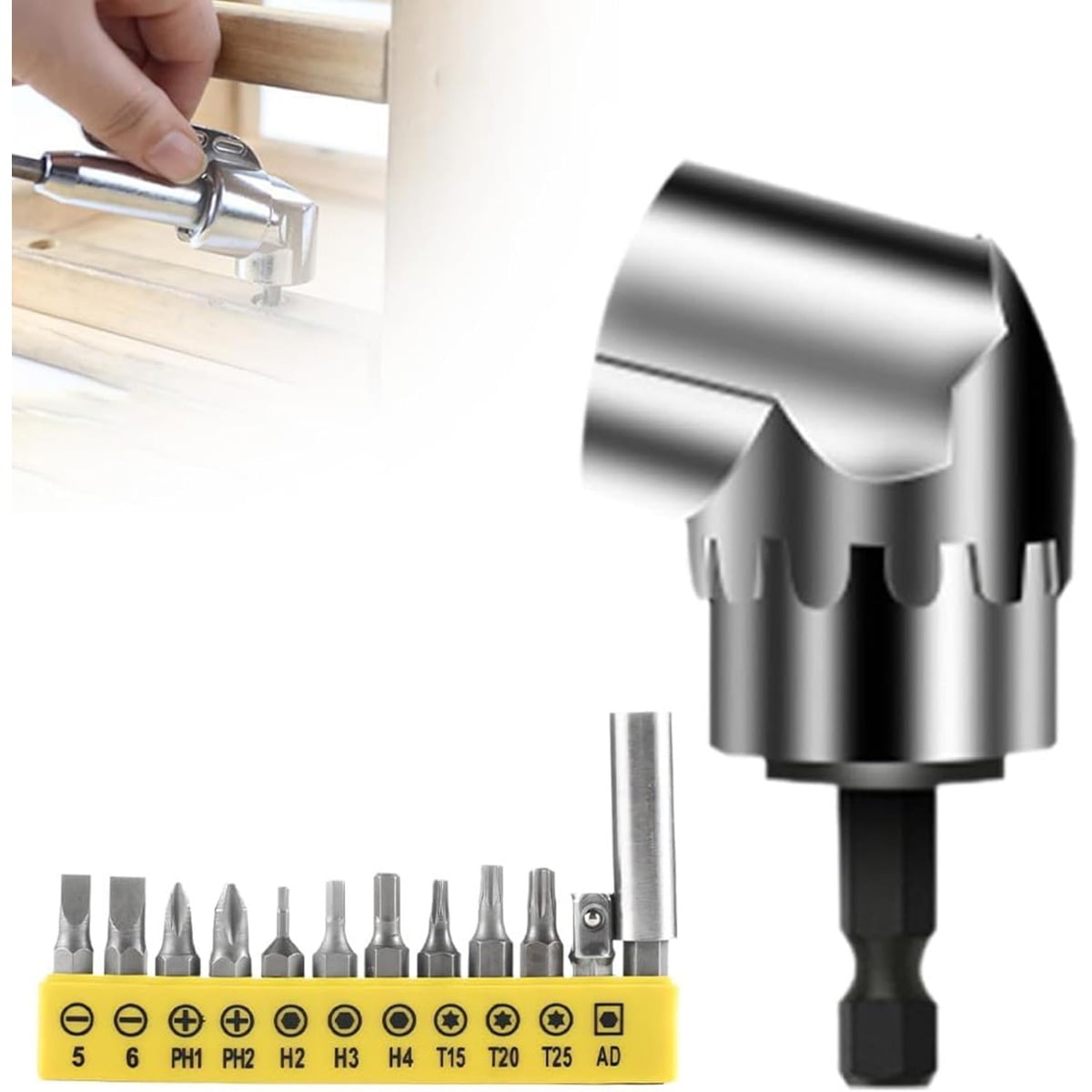 Tingzi 105 Degree Right Angle Drill Adapter, 2025 New Right Angle Head ...