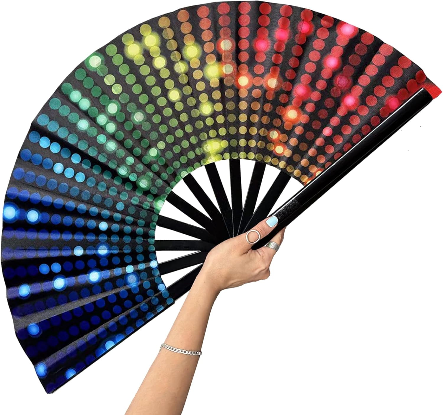 Tingzi 13 Inch Large Folding Fan-Hand Fan Popping Fan for Line Dancing ...