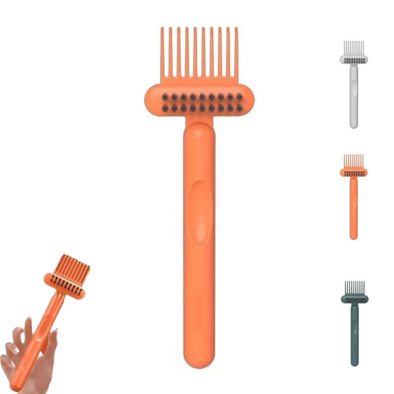 Tingzi 2-in-1 Comb Cleaner with Pick and Bristles, 2-in-1 Hair Brush ...