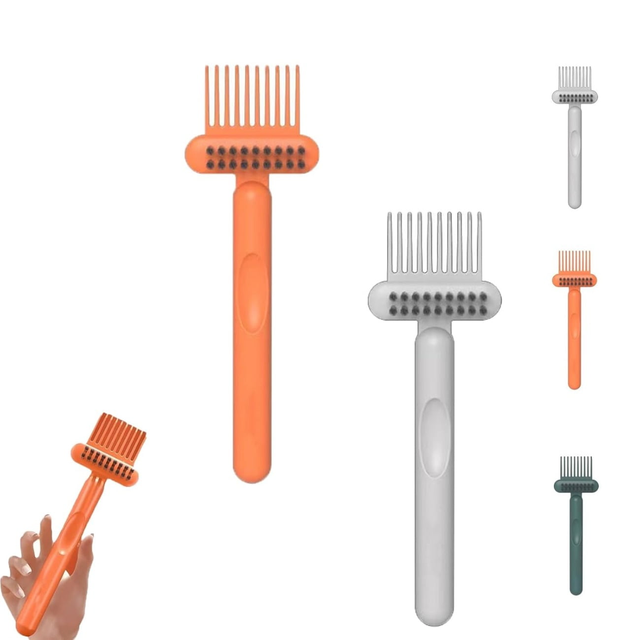 Tingzi 2-in-1 Comb Cleaner with Pick and Bristles, 2-in-1 Hair Brush ...