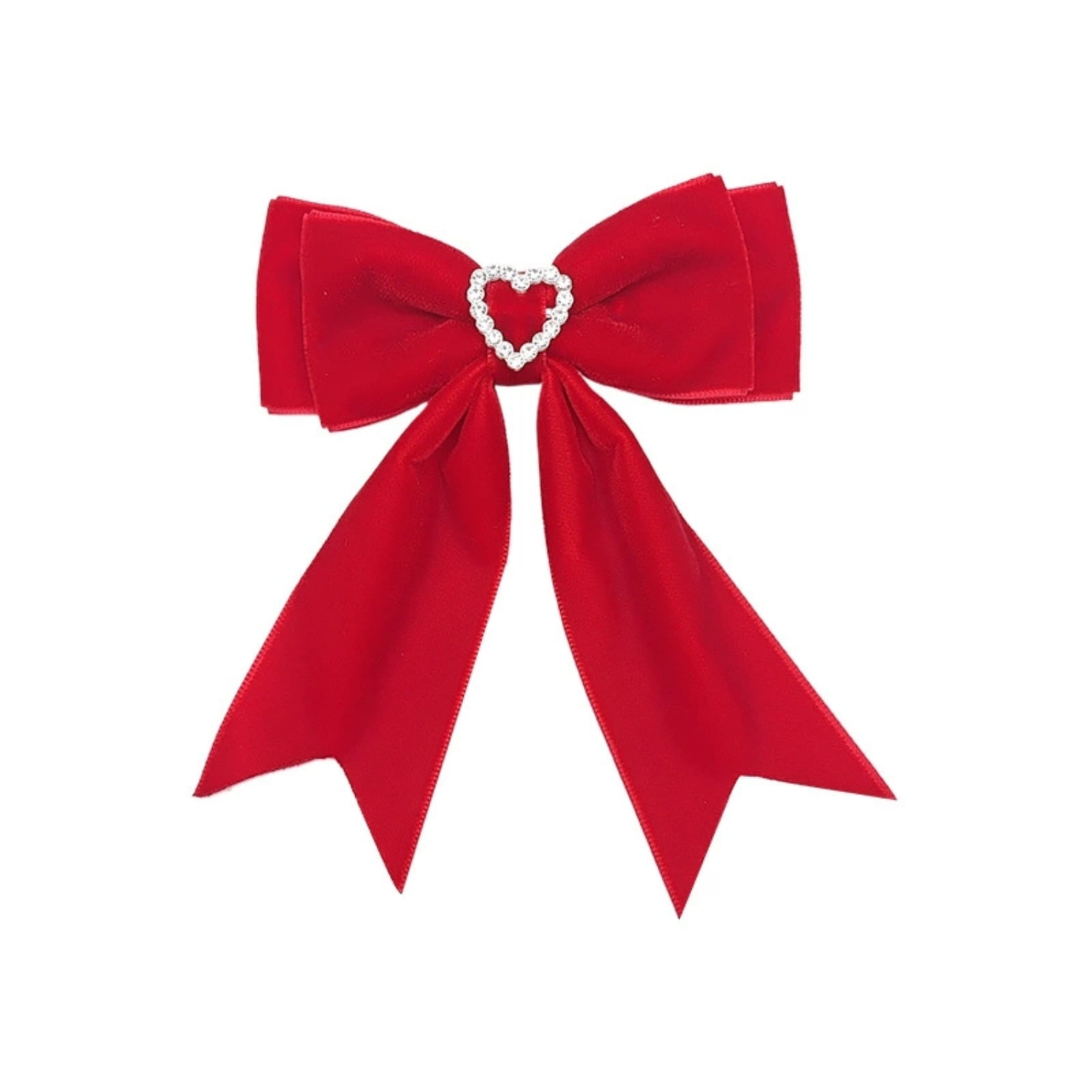 Tingzi 1PCS Red Velvet Hair Bow Clips Kids Girls Bowknot Hair Ribbon ...