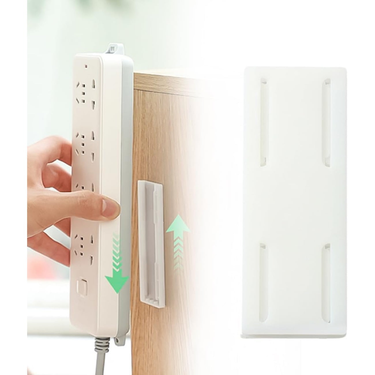 Tingzi 4 Pack Adhesive Punch-Free Socket Holder, 2025 New Power Strip ...