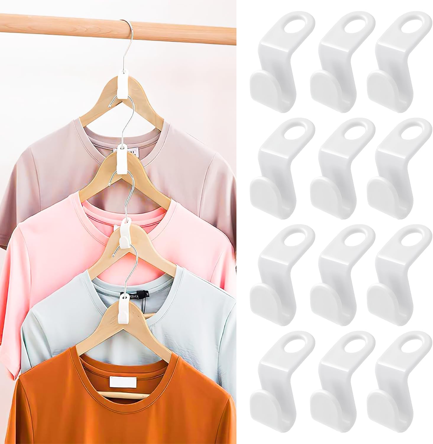 Tingzi 50 PCS Space Saving Hanger - 2025 New Clothes Hanger Connector ...