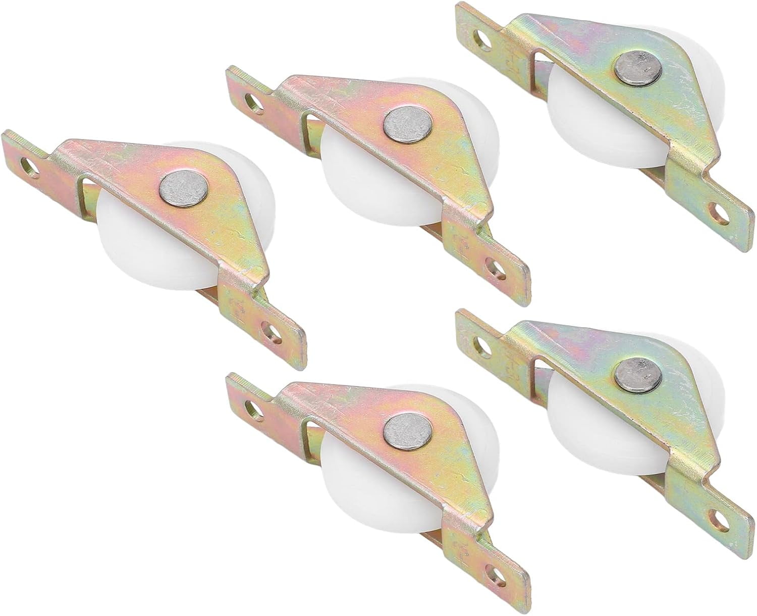 Tingzi 5Pcs Door Window Pulley 1", Caster Wheels Rigid Non Swivel Fixed ...