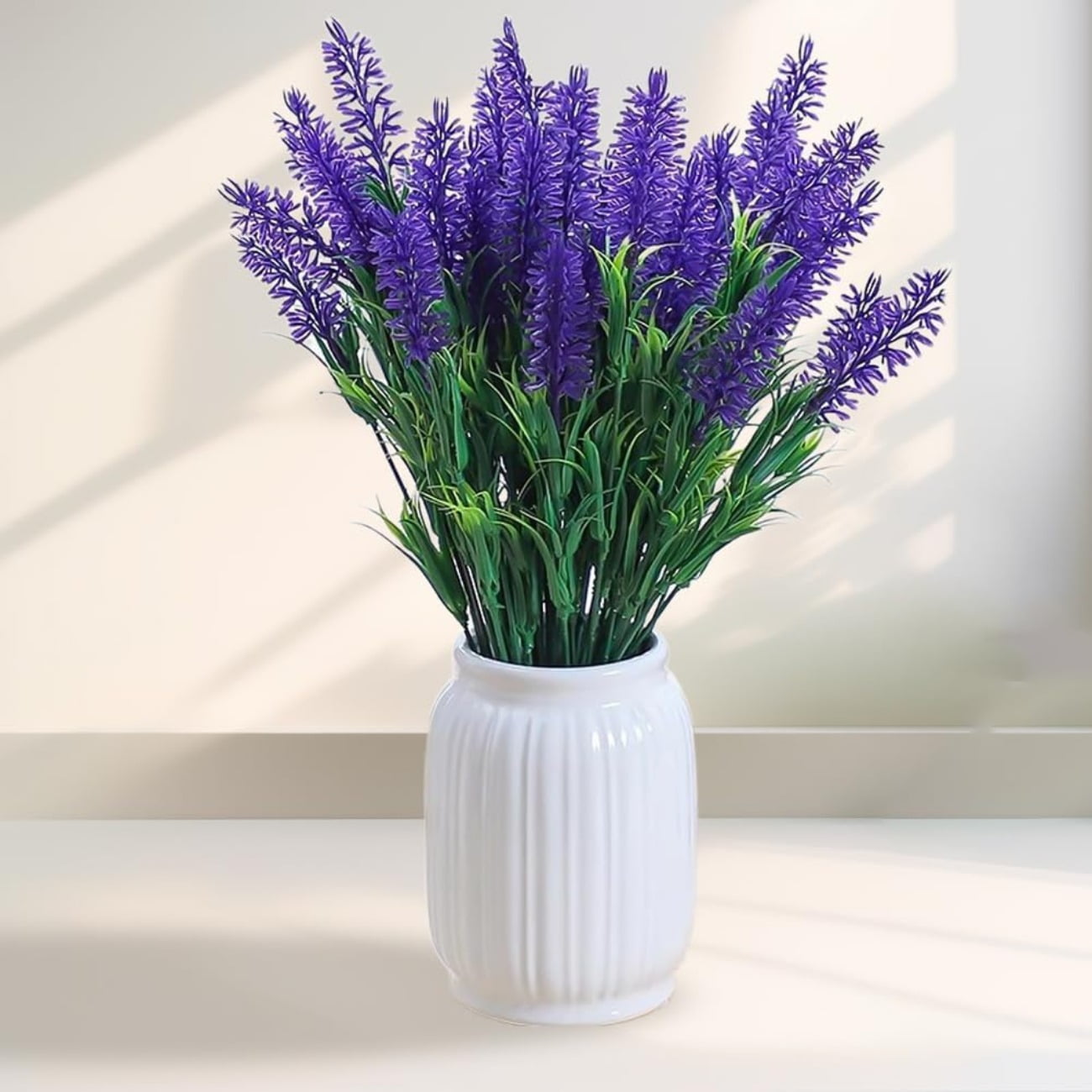 Tingzi 8 Bundles Artificial Lavender Fake Flowers, Faux Flower for ...