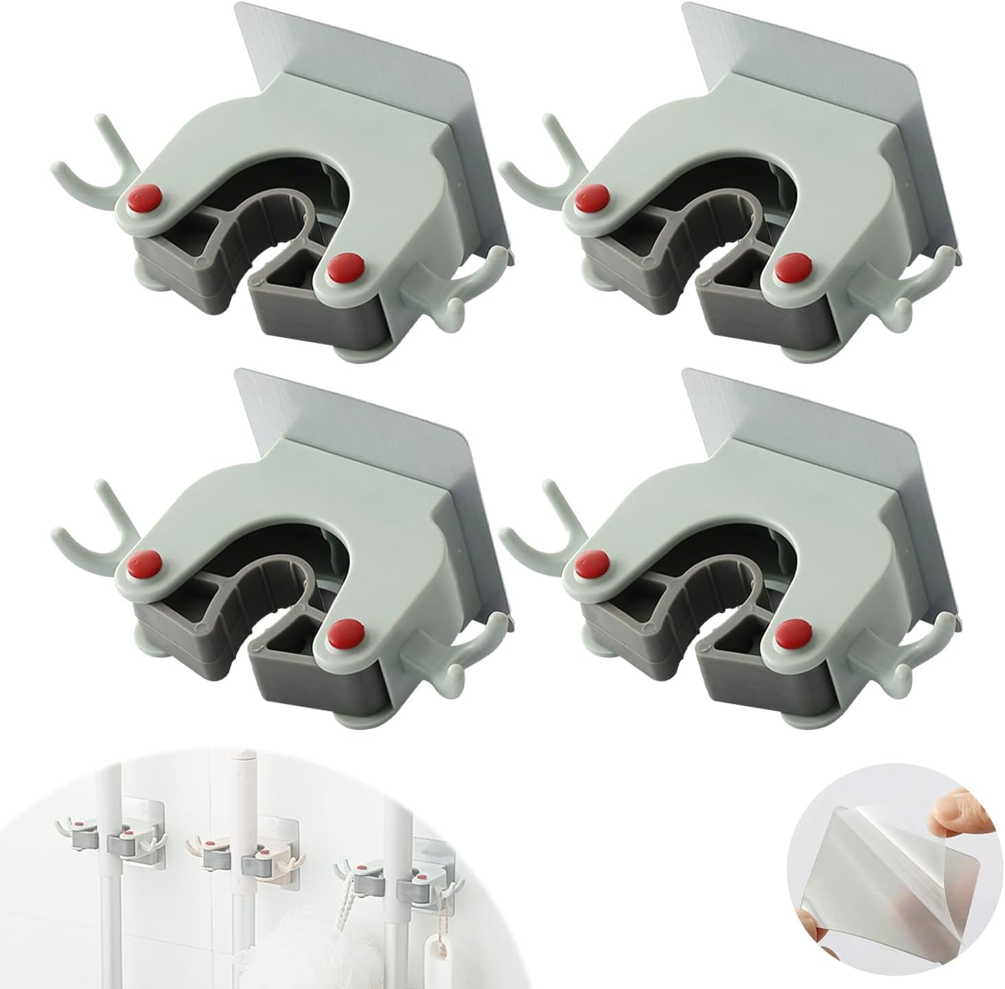 Tingzi Broom Hanger,Mop Holder Wall Mount, Broom Holder Wall Mount for ...