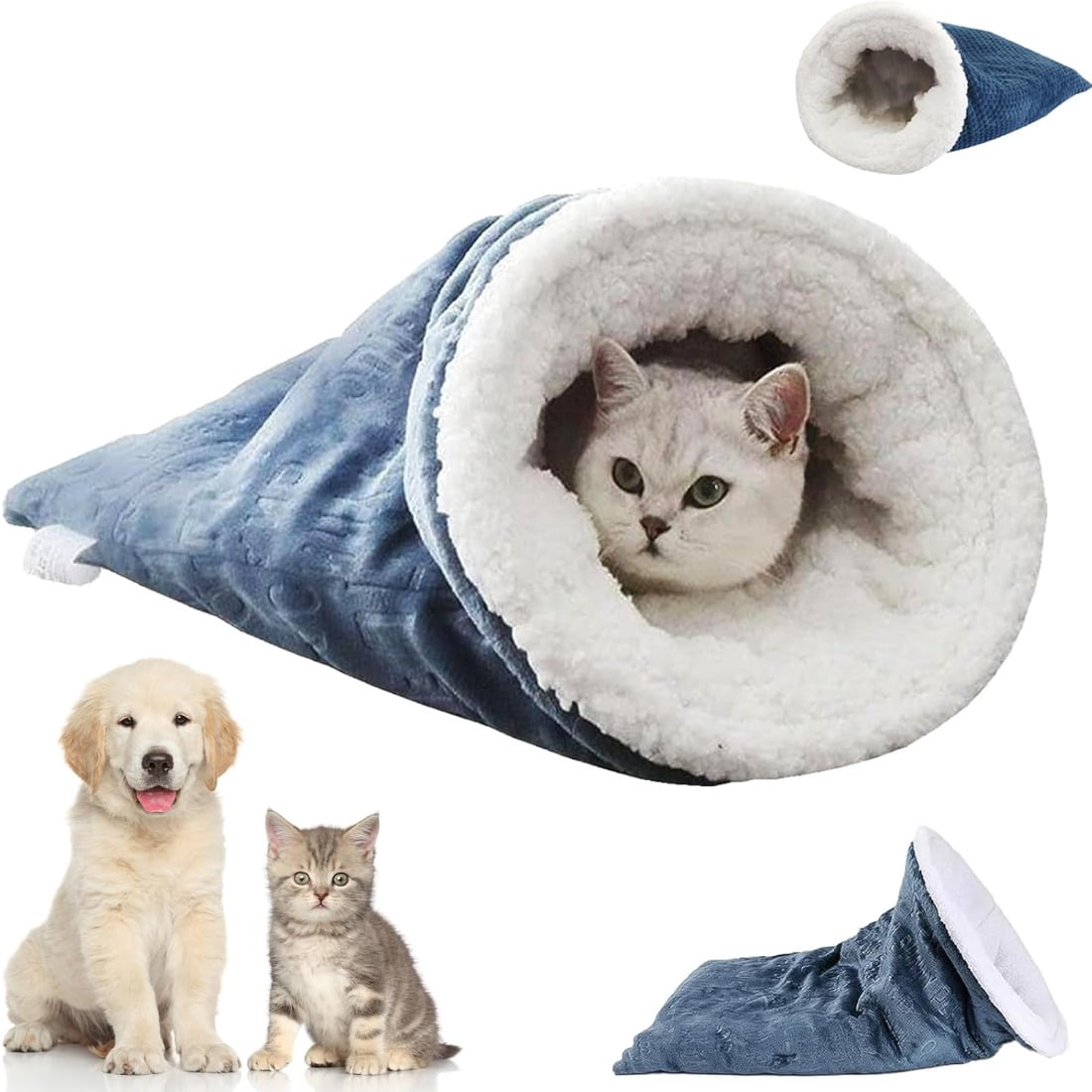 Tingzi Cat Winter Sleeping Bag, Cat Sleeping Bag, Cat Bed Cave, Soft ...