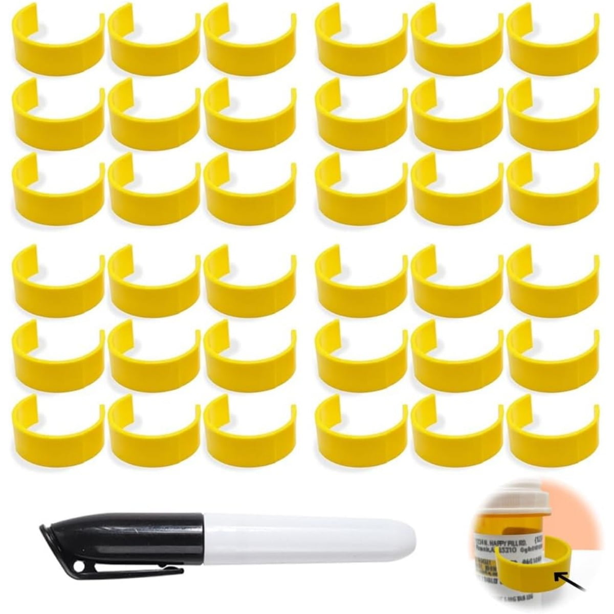 Tingzi Clips for Pill Bottles, Medicine Bottle Label Clips for Easy ...