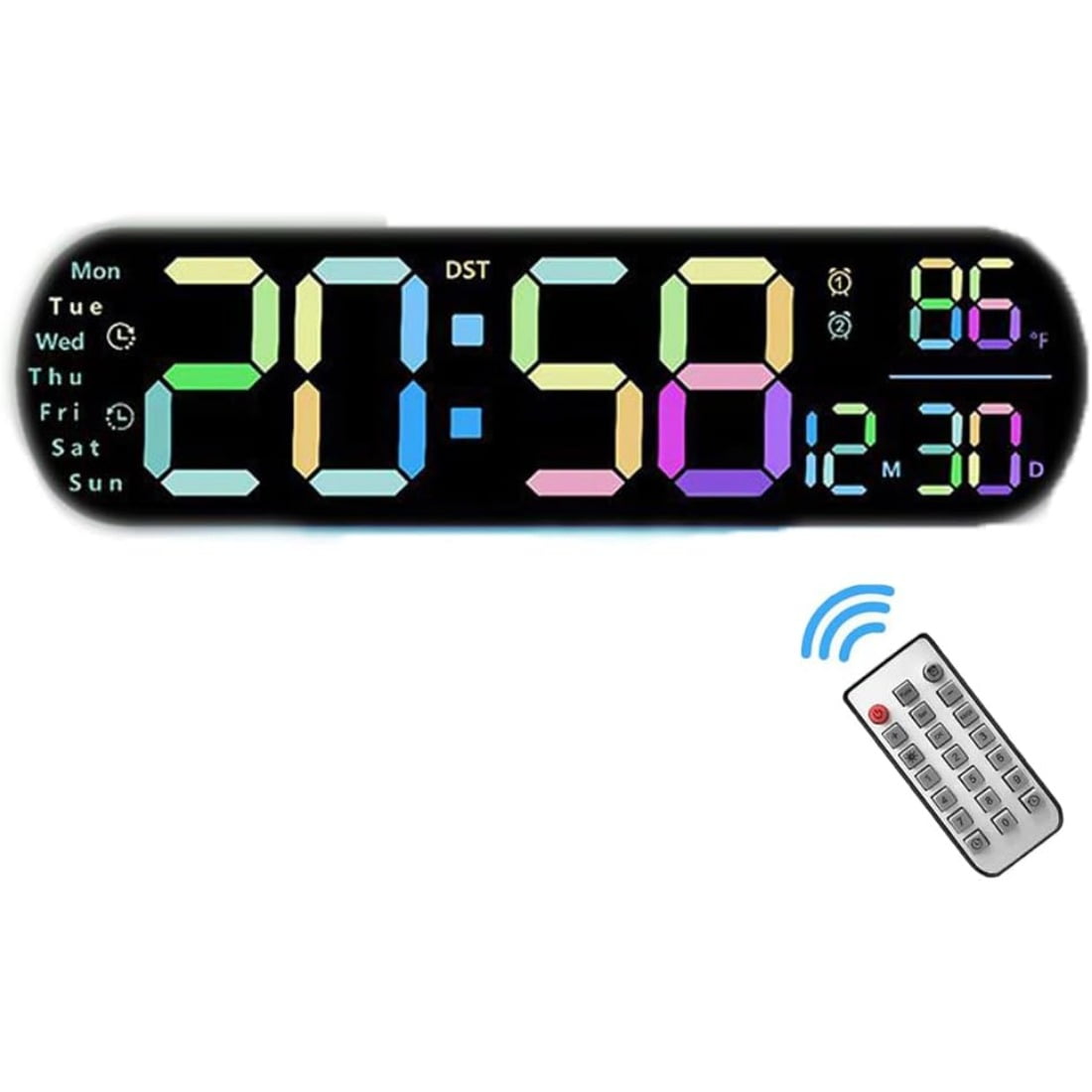 Tingzi Clock,Multi Functional LED Display Clock,Upgraded Digital Wall ...
