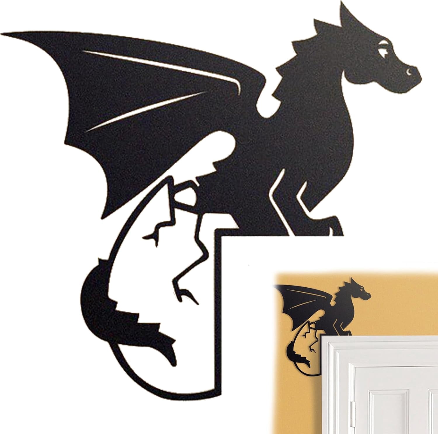 Tingzi Cute Dragon Metal Door Topper,Dragon Flying Metal Door Topper ...