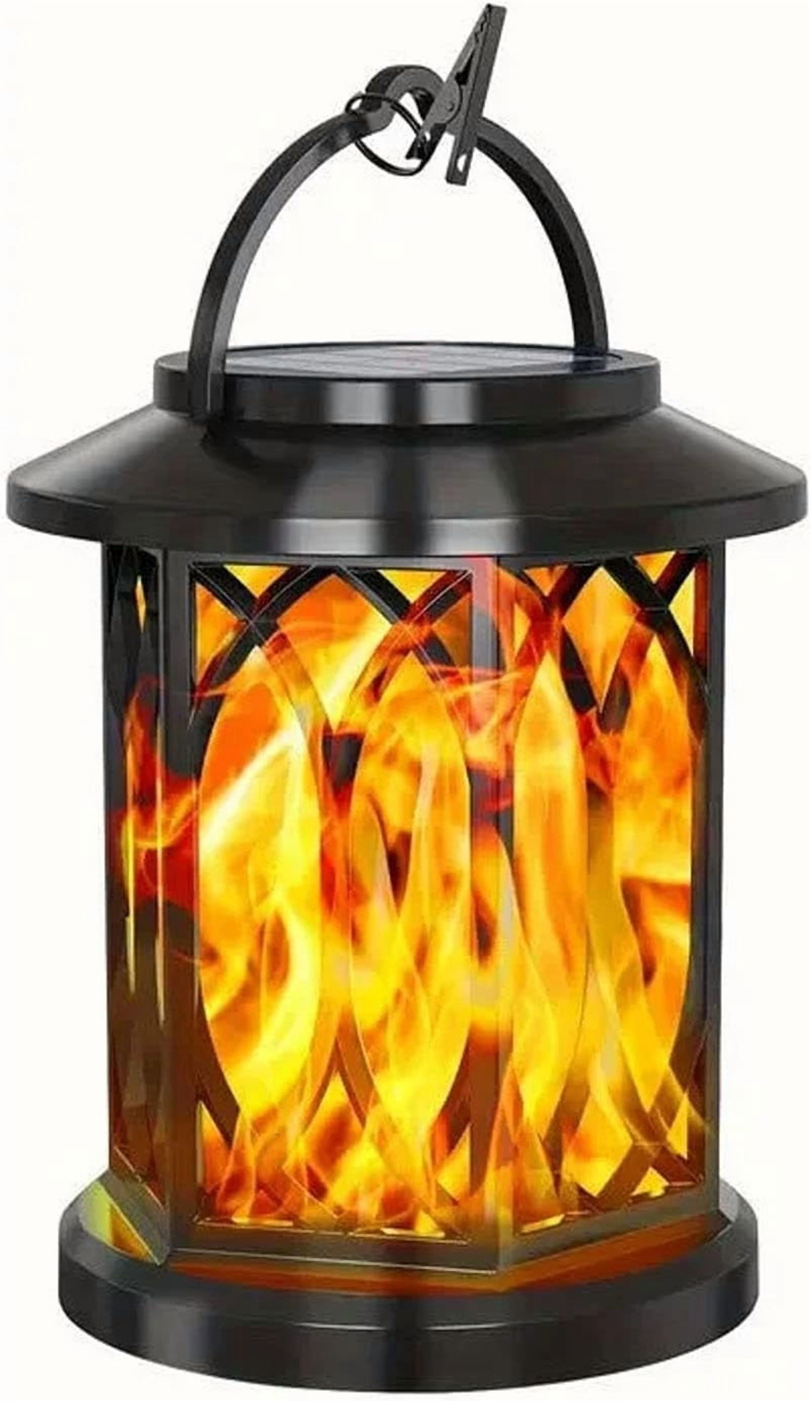 Tingzi Dancing Flame Solar Lantern, Upgraded Flickering Flame Solar ...