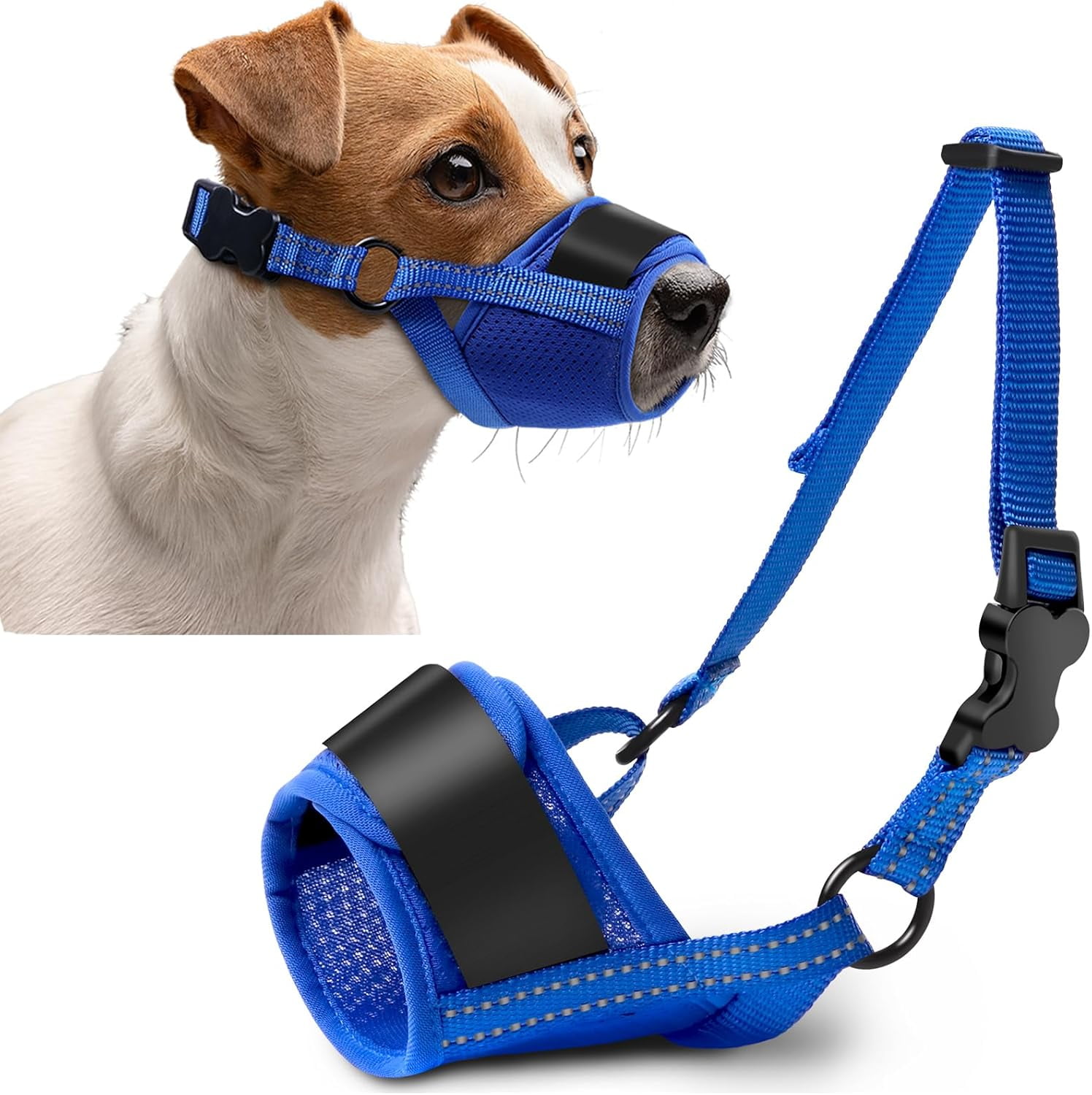 Tingzi Dog Muzzle, Soft No Barking Bite Mesh Muzzles for Large Sized ...