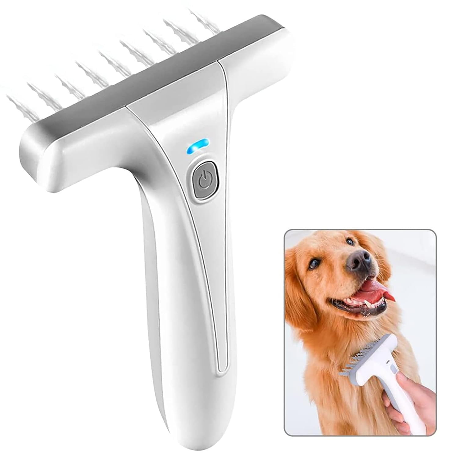 Tingzi Electric Pet Hair Detangling Brush, Dogs Electric Dematting ...