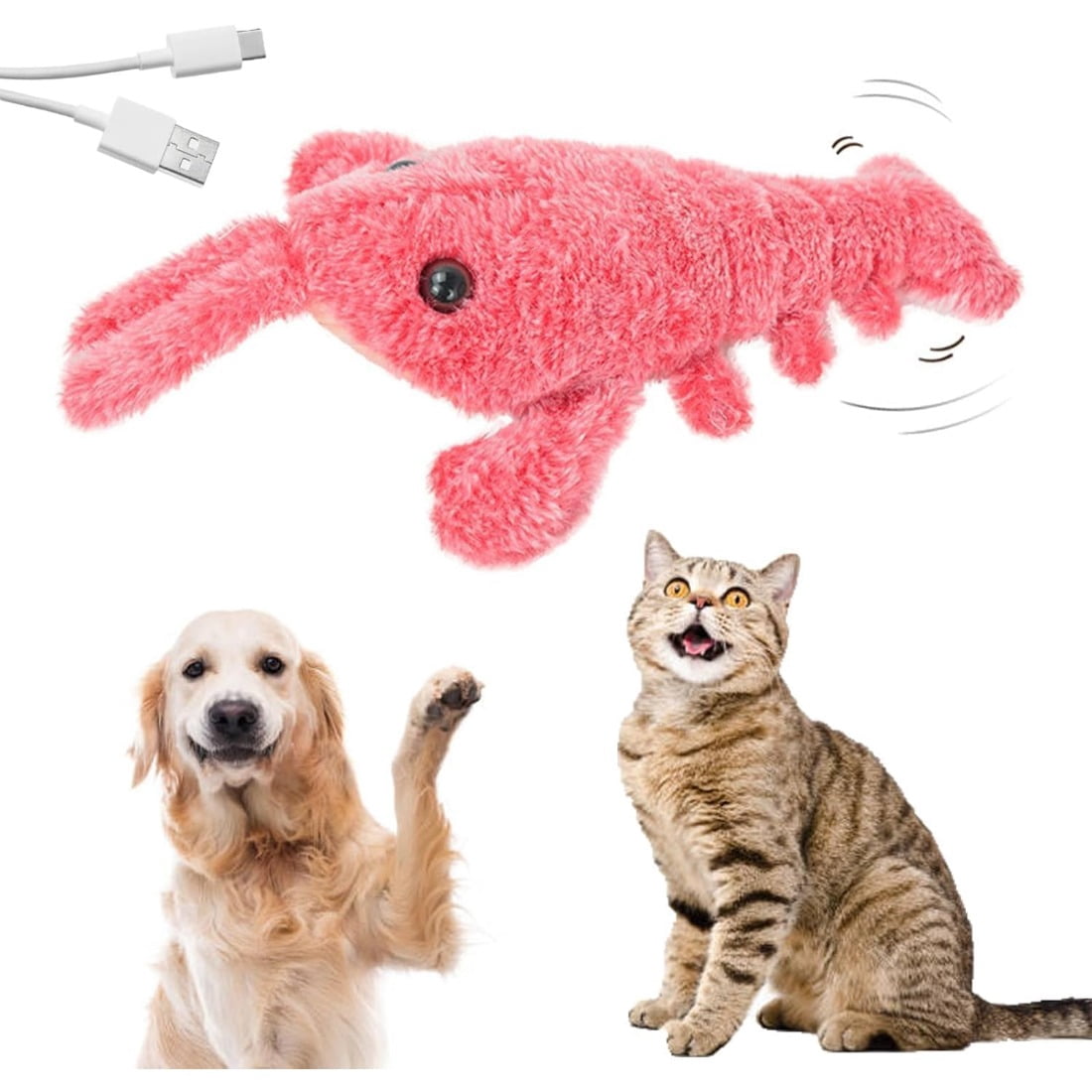 Tingzi Floppy Lobster Interactive Dog Toy, 2024 New Funny Interactive ...