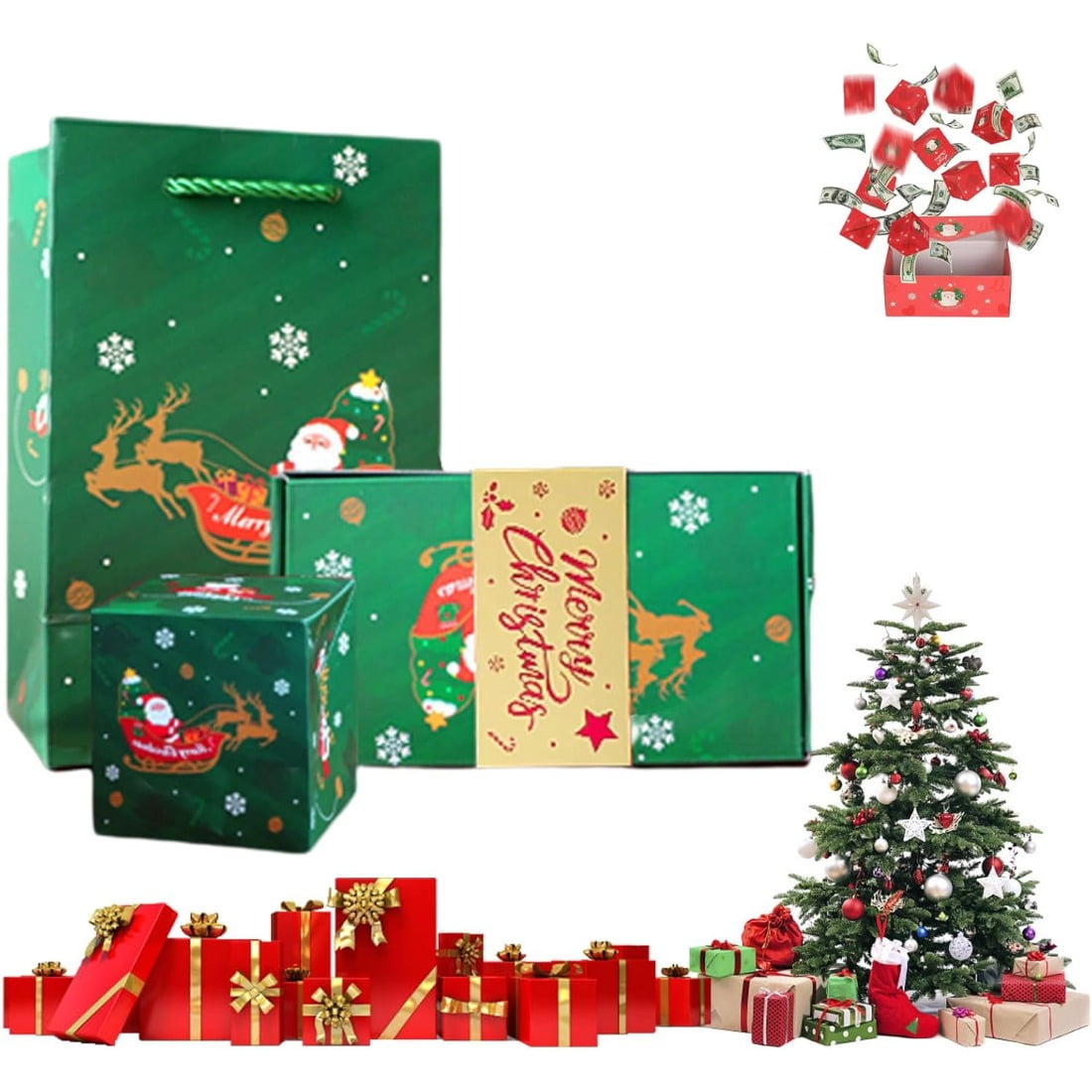 Tingzi Freigexact Money Gift Box, Surprise Gift Box Explosion for Money ...