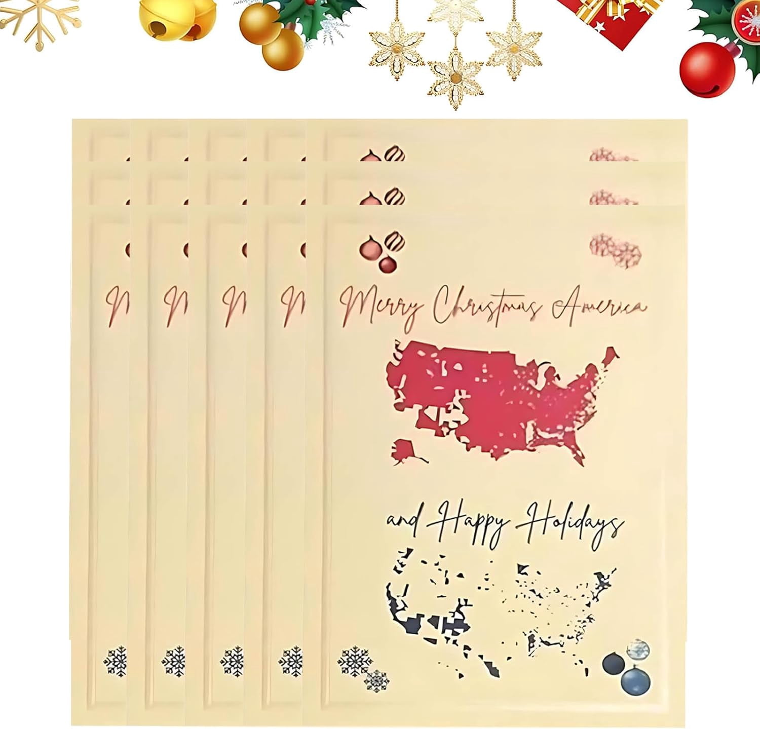 Tingzi Funny Trump Christmas Card, 2025 Presidential Election Map Cards ...