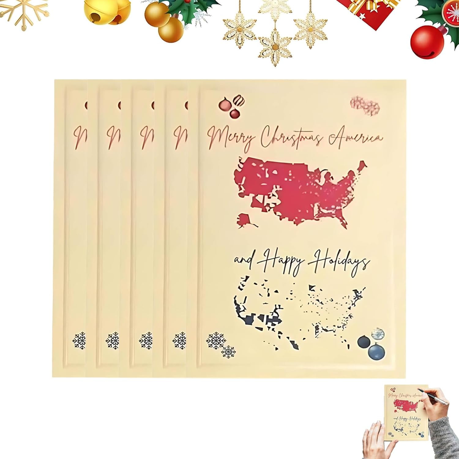 Tingzi Funny Trump Christmas Card, 2025 Presidential Election Map Cards ...