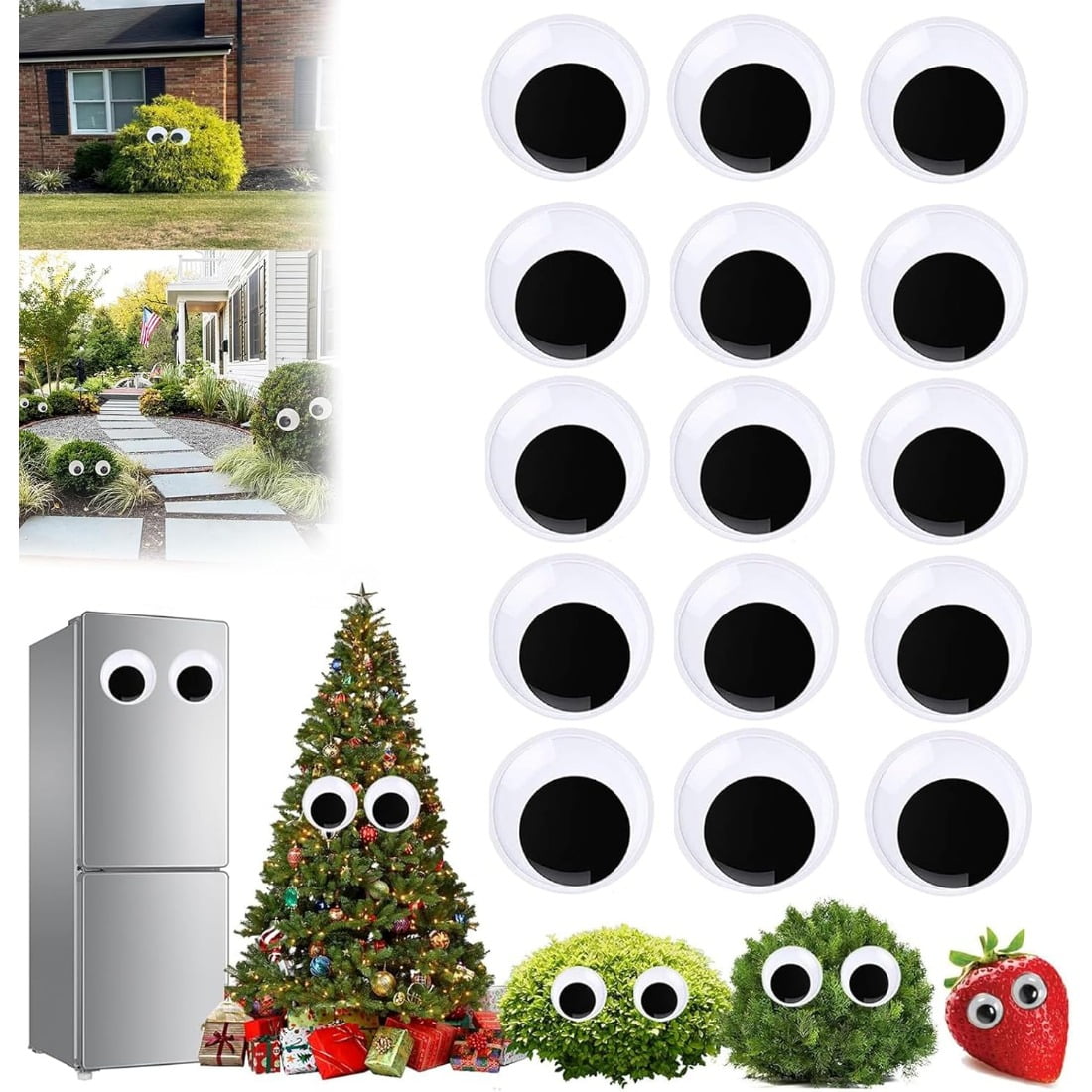 Tingzi Googly Eyes for Bushes 7Inch, Giant Googly Eyes, Big Googly Eyes ...