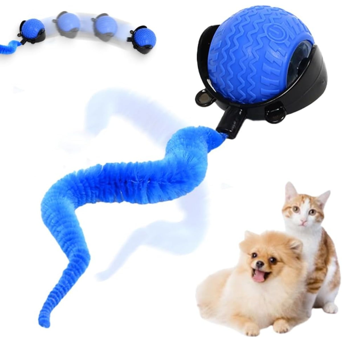 Tingzi Interactive Rolling Cat Toy Ball, Self Rolling Dog Ball ...