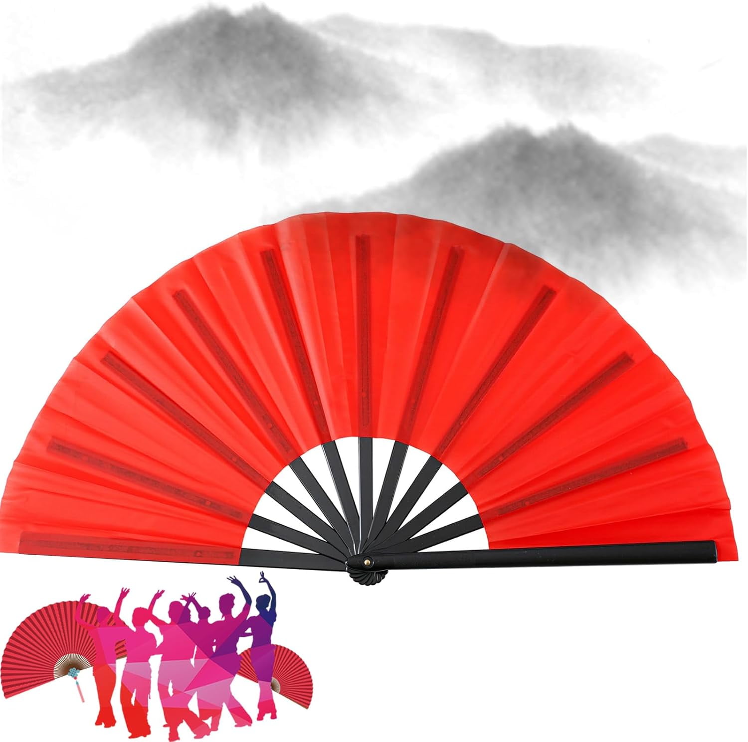 Tingzi Line Dance Popping Fan, Boots on the Ground Hand Fan, Large ...