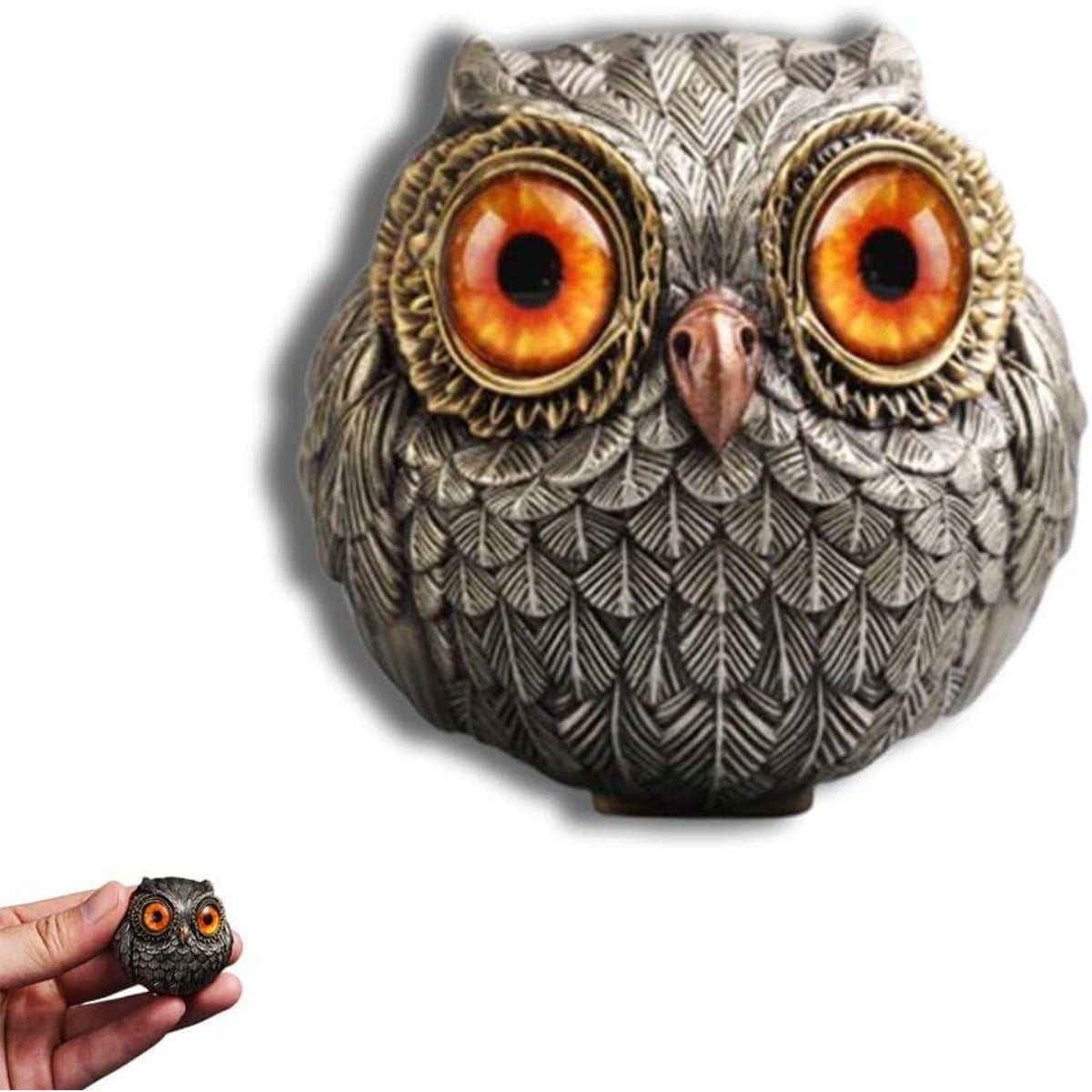 Tingzi Lucky Owl Guardian,Owl Statues Home Decor,Mini Owl Statue,Mini ...