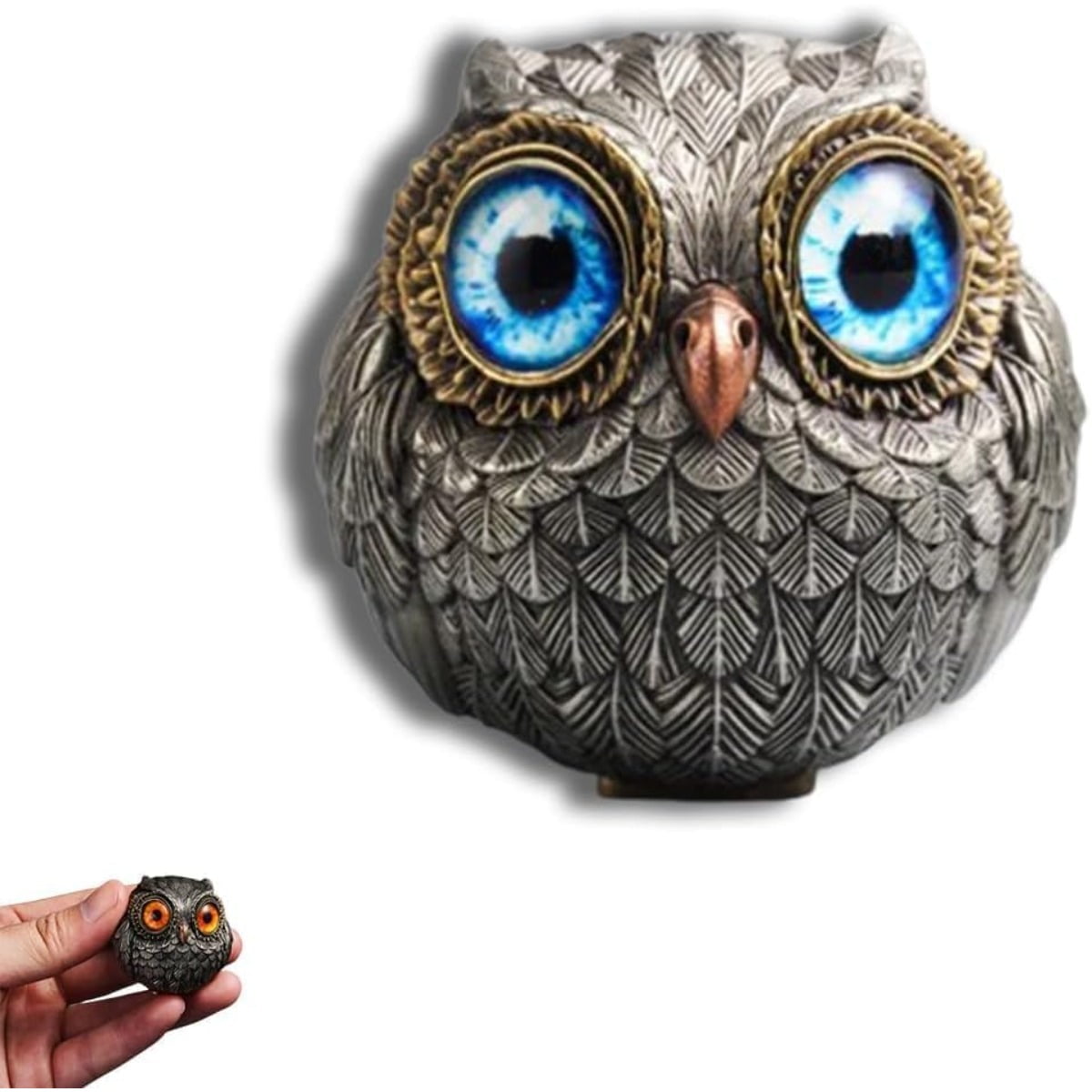 Tingzi Lucky Owl Guardian,Owl Statues Home Decor,Mini Owl Statue,Mini ...