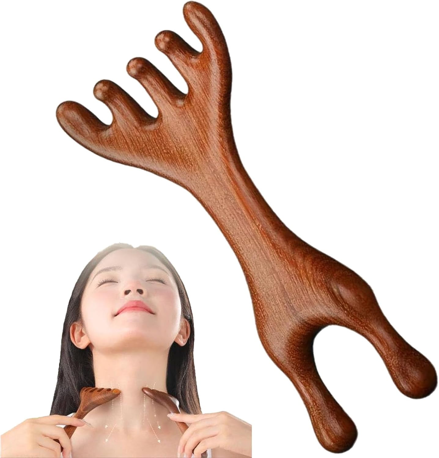 Tingzi Meridian Comb, Fivetouch Therapy Comb, Golden Sandalwood Massage ...