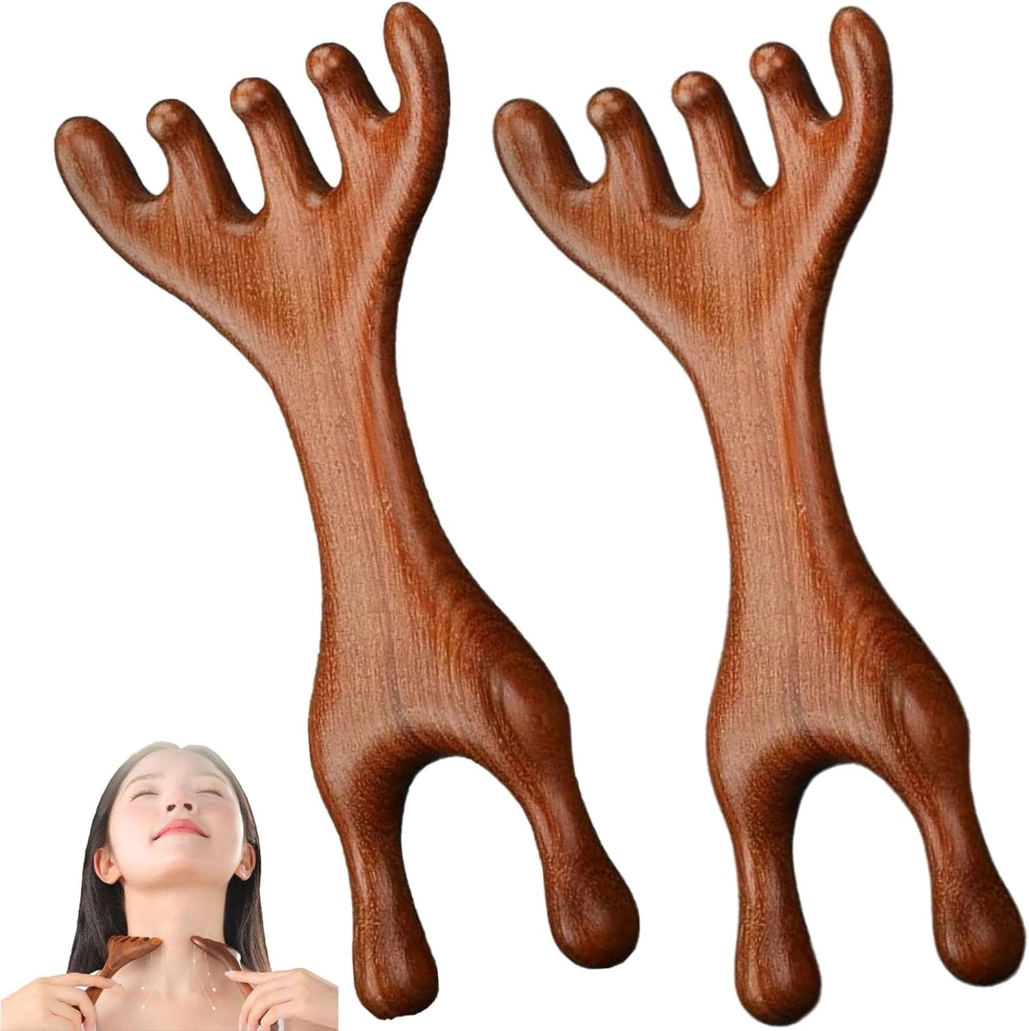 Tingzi Meridian Comb, Fivetouch Therapy Comb, Golden Sandalwood Massage ...