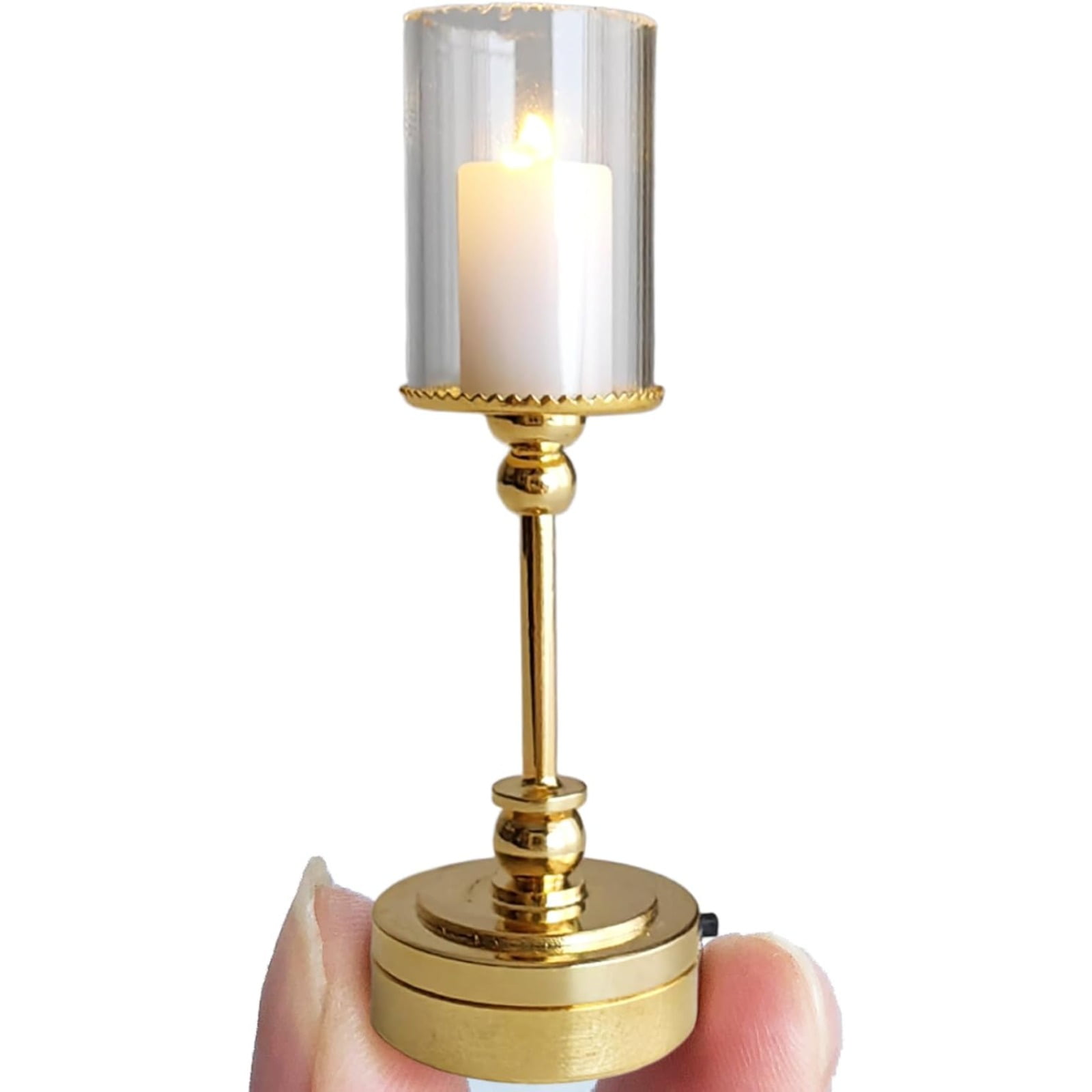 Tingzi Miniature Lights for Dollhouse, Mini Desk Lamp, 1:12 Scale ...