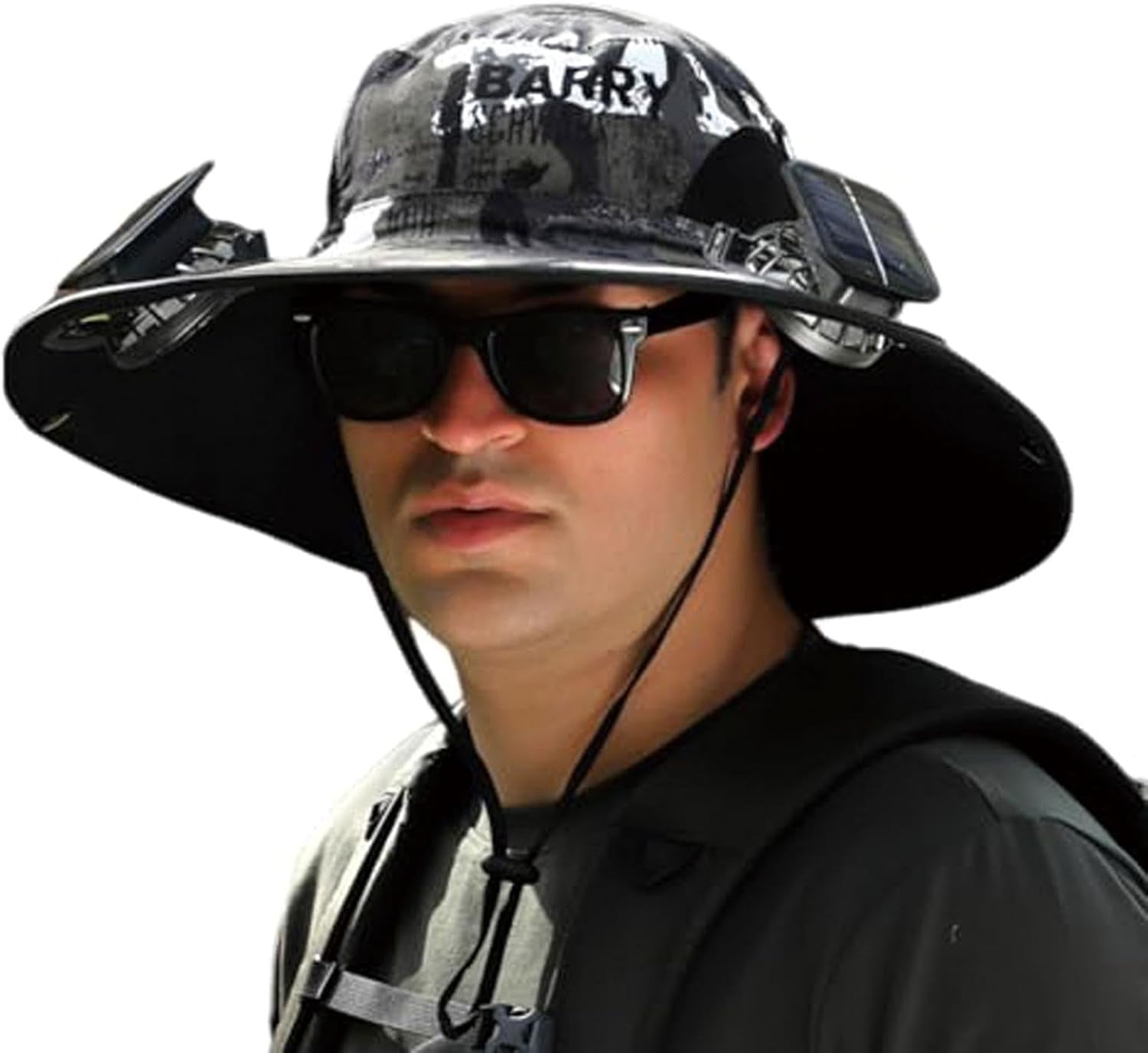 Tingzi Outdoor Wide Brim Sun Hat with 2 Solar Fan - 2025 Sun Bucket Hat ...