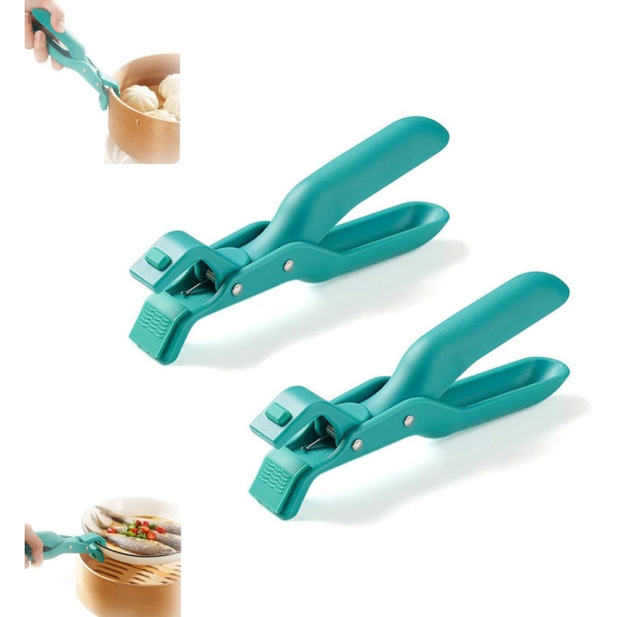Tingzi Pot Holder Clamp, Hot Plate Gripper Clips for Moving Bowls ...