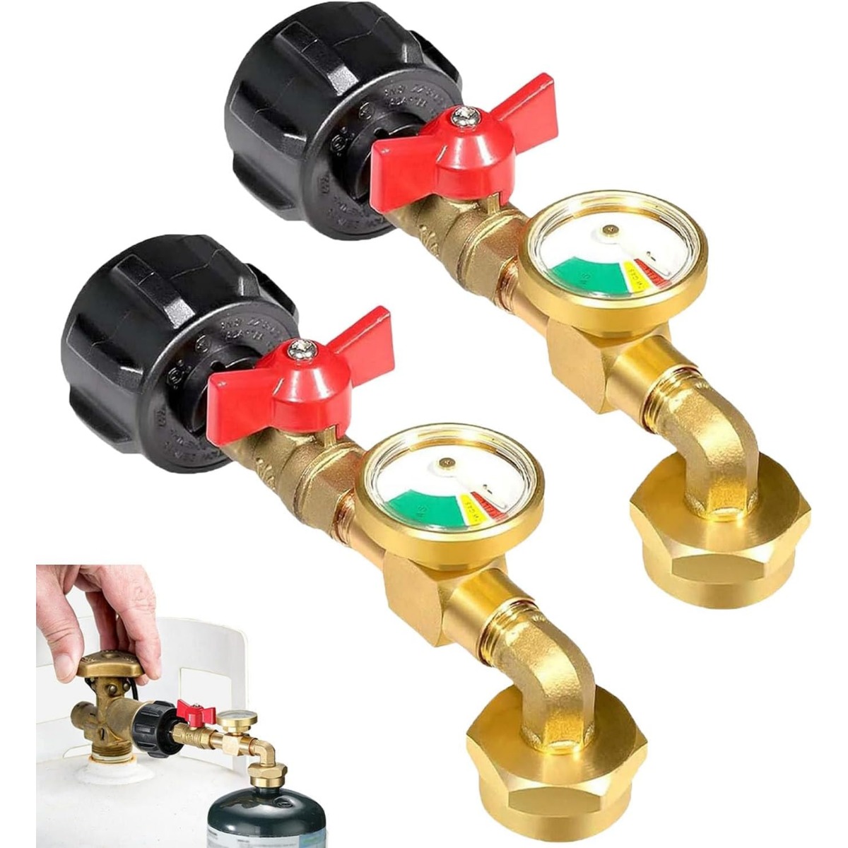 Tingzi Propane Refill Elbow Adapter with Tank Gauge, 2024 New Propane ...